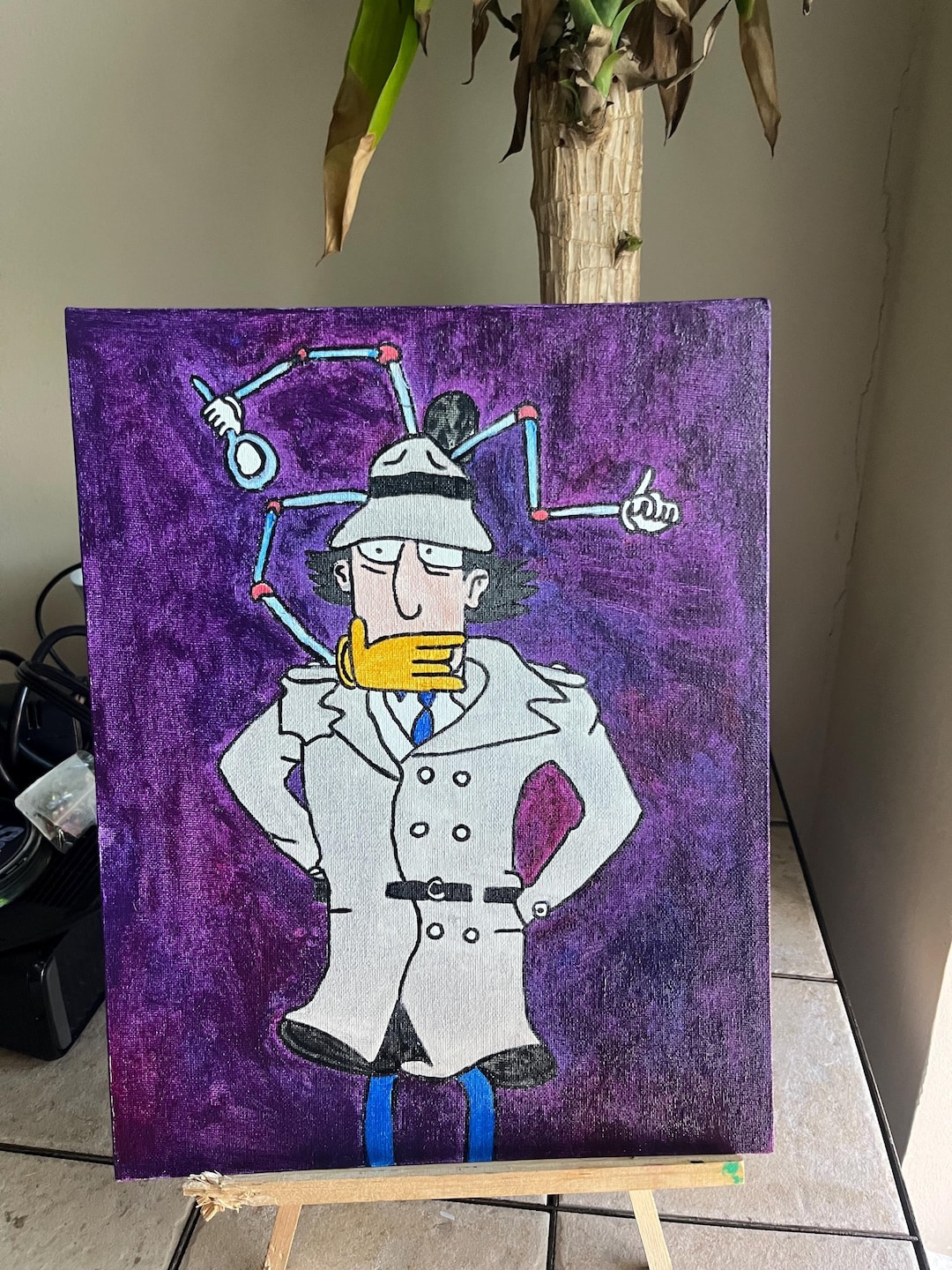 Inspector Gadget Painting | Retro Cartoon Art | Classic Inspector ...