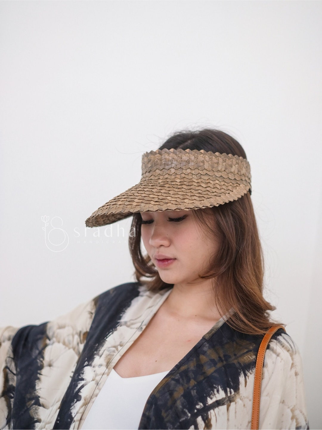 Hawaiian Hat Bali Palm Leaf Sun Visor Natural Hat Sun Visor - Etsy