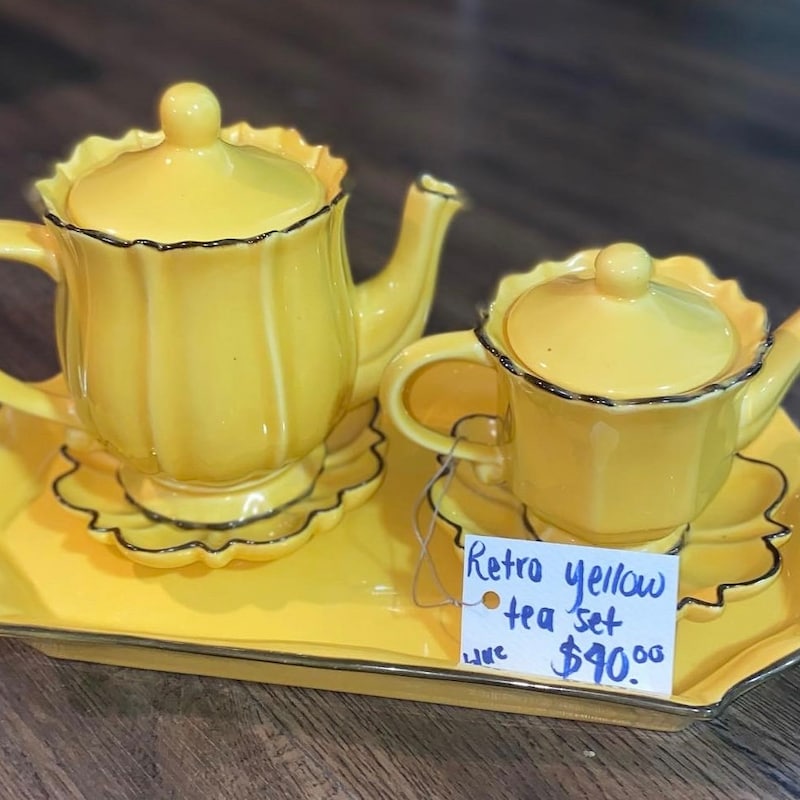 Yellow Tea Cup Set - Etsy