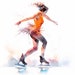 Ice Skating Clipart, Watercolor Figure Skating Clipart Skater ...
