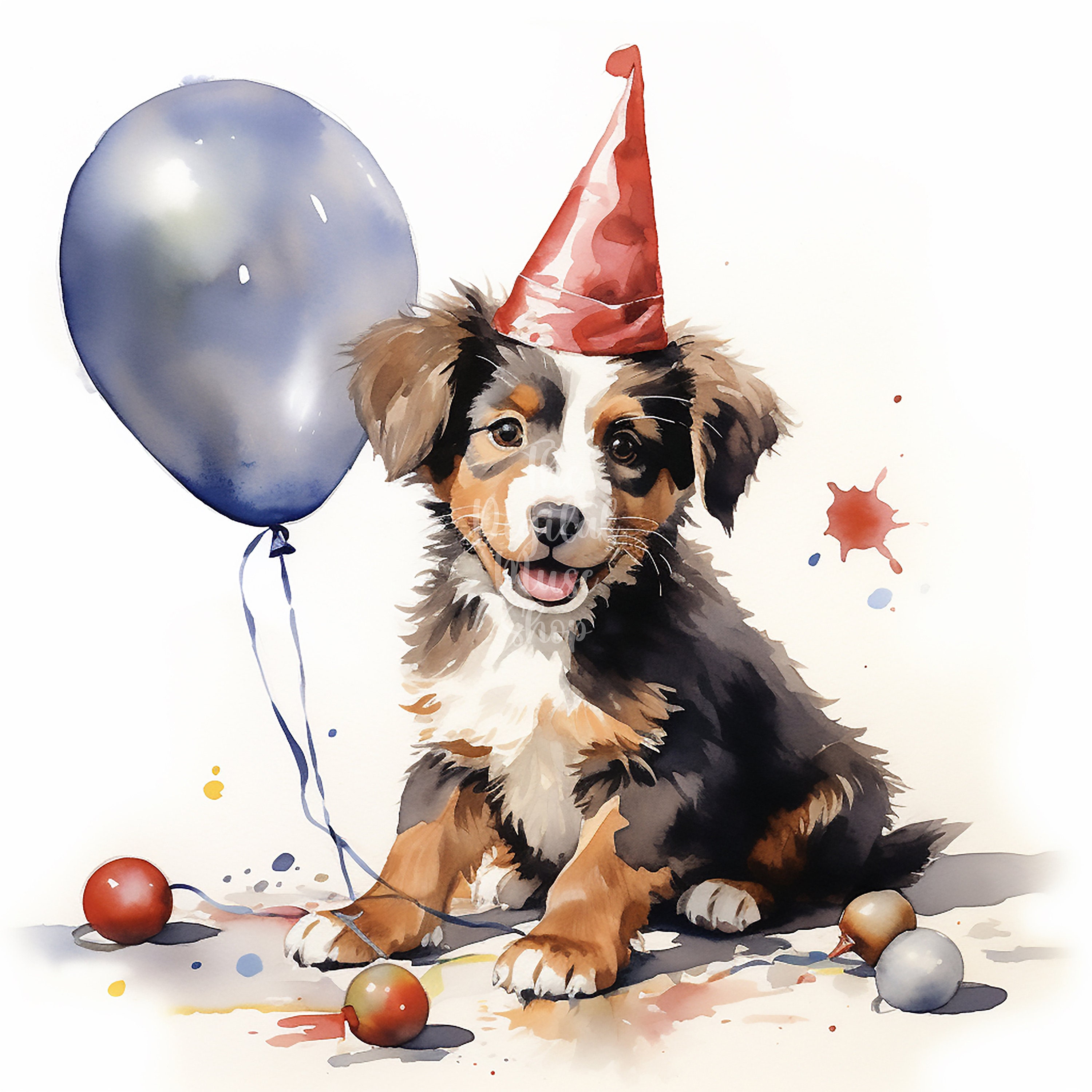 Party Puppy Clipart, 15 High Quality Jpgs, Puppy Clipart, Dog Clipart ...