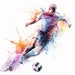 Soccer Clipart, Watercolor Soccer Player Clipart Sport Illustration ...