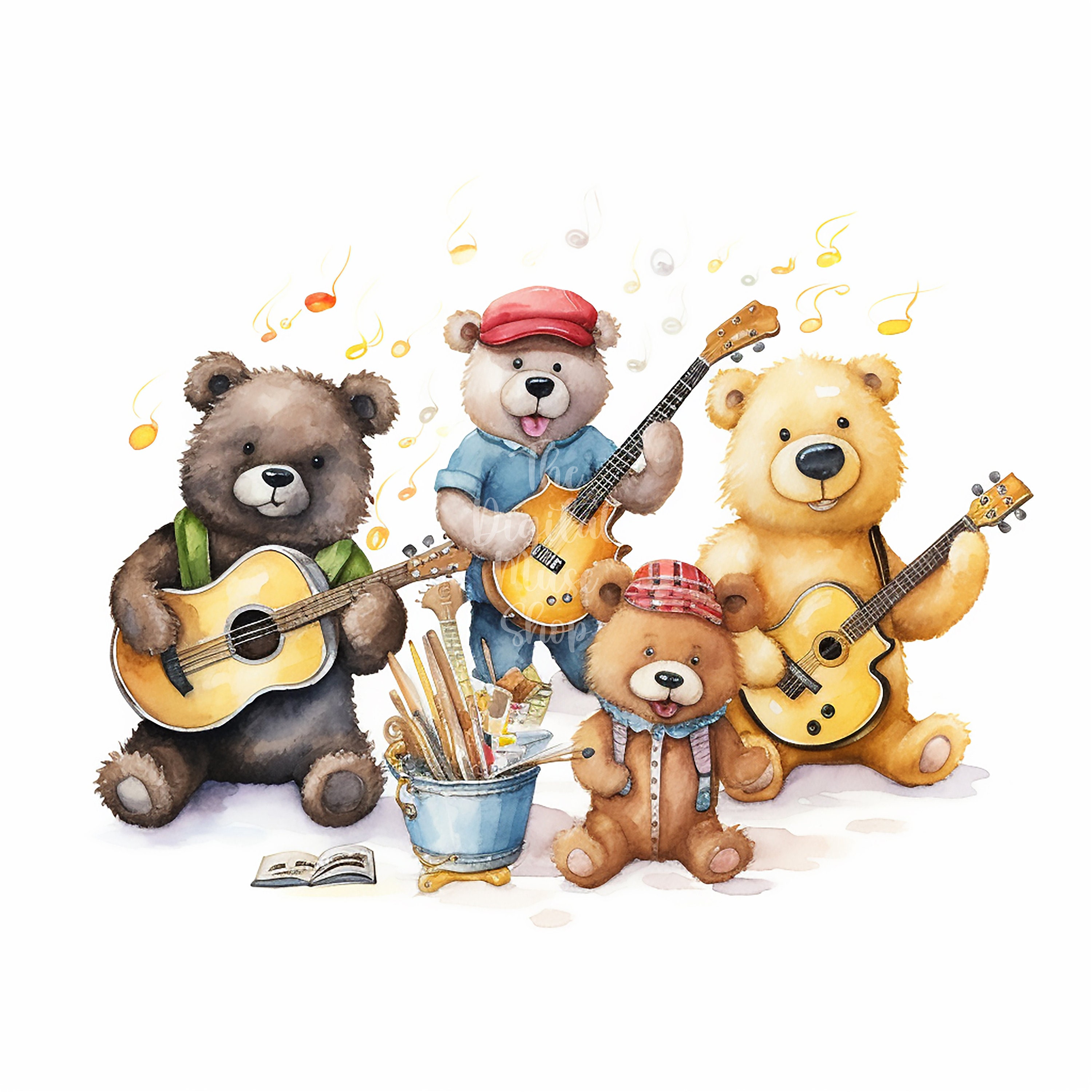 Cartoon Music Band Clipart, Animals Cartoon Clipart Kids Music Clipart ...
