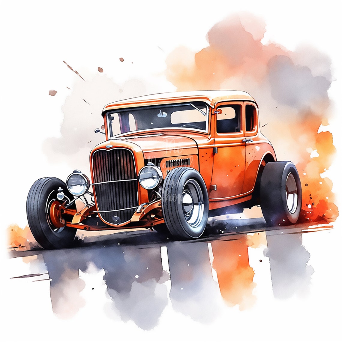 Hot Rods Clipart, 12 High Quality JPG, Commercial Use, Card Making ...