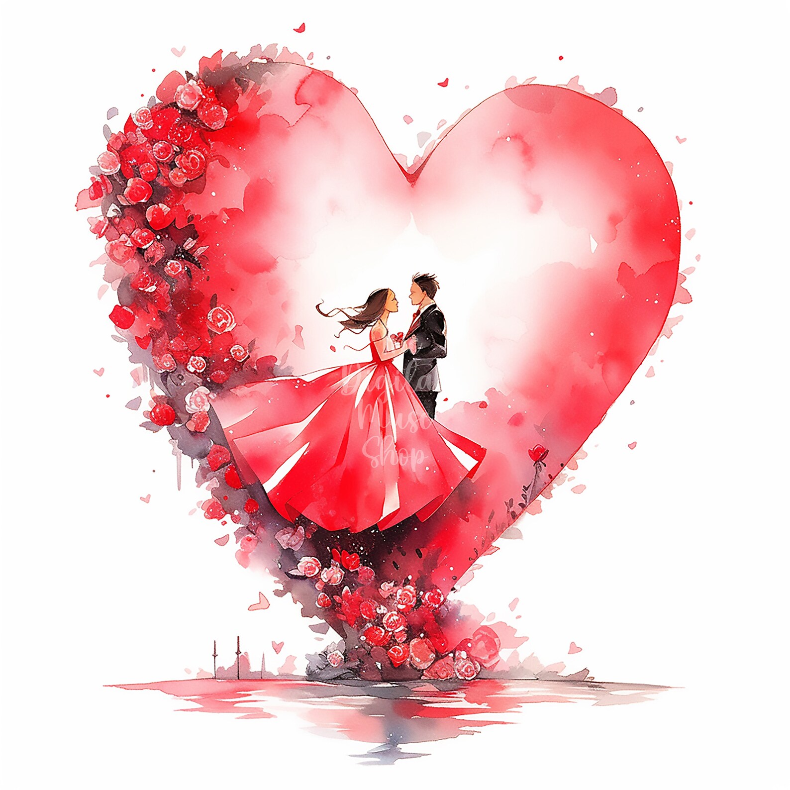 Bride and Groom Heart Clipart 14 High Quality Jpgs Wedding - Etsy