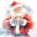 Santa Claus Hand Heart Clipart, Christmas Cards Christmas Digital Art ...