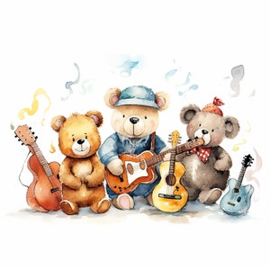 Cartoon Music Band Clipart, Animals Cartoon Clipart Kids Music Clipart ...