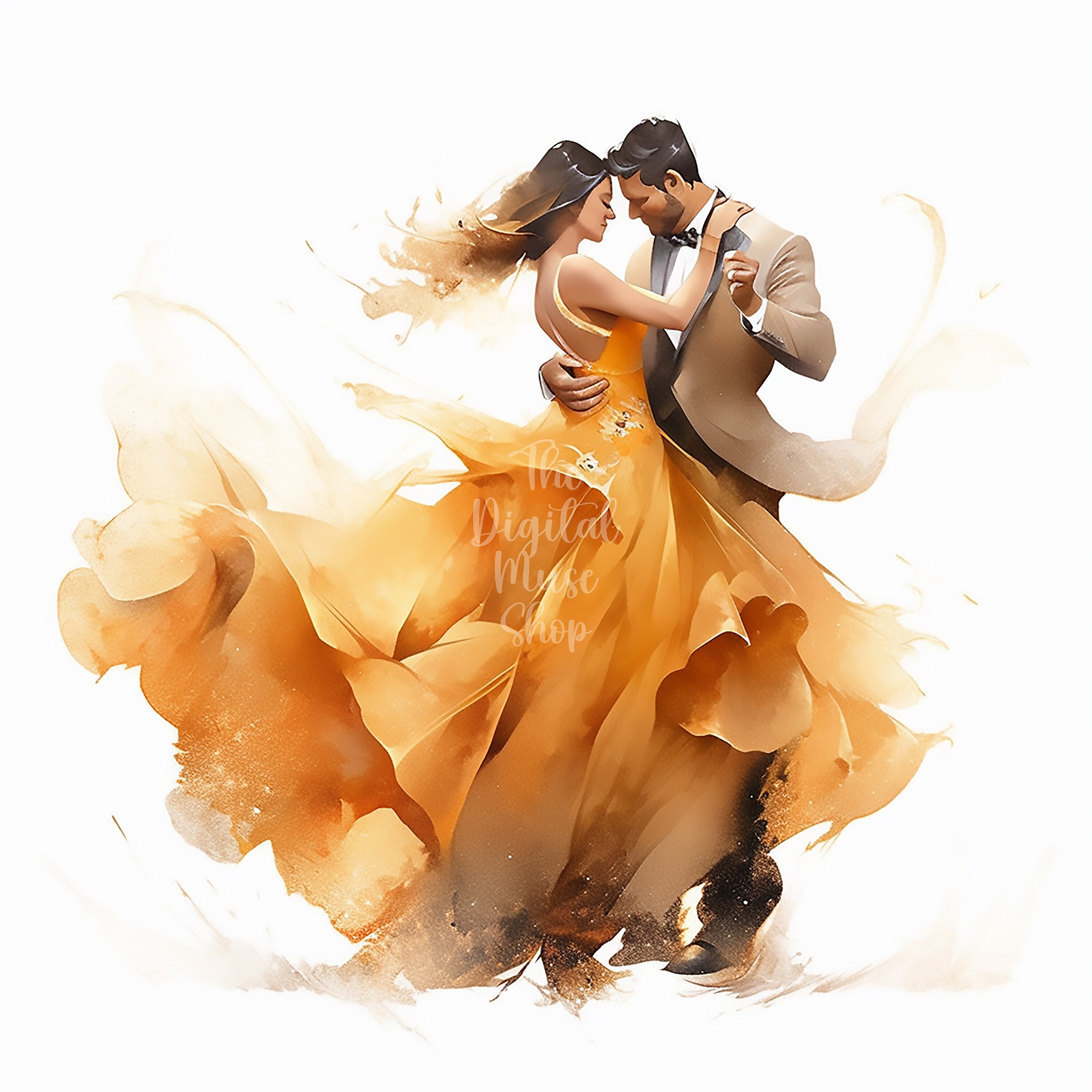 Gold Wedding Dance Clipart 10 High Quality Jpgs Wedding Clipart Set ...