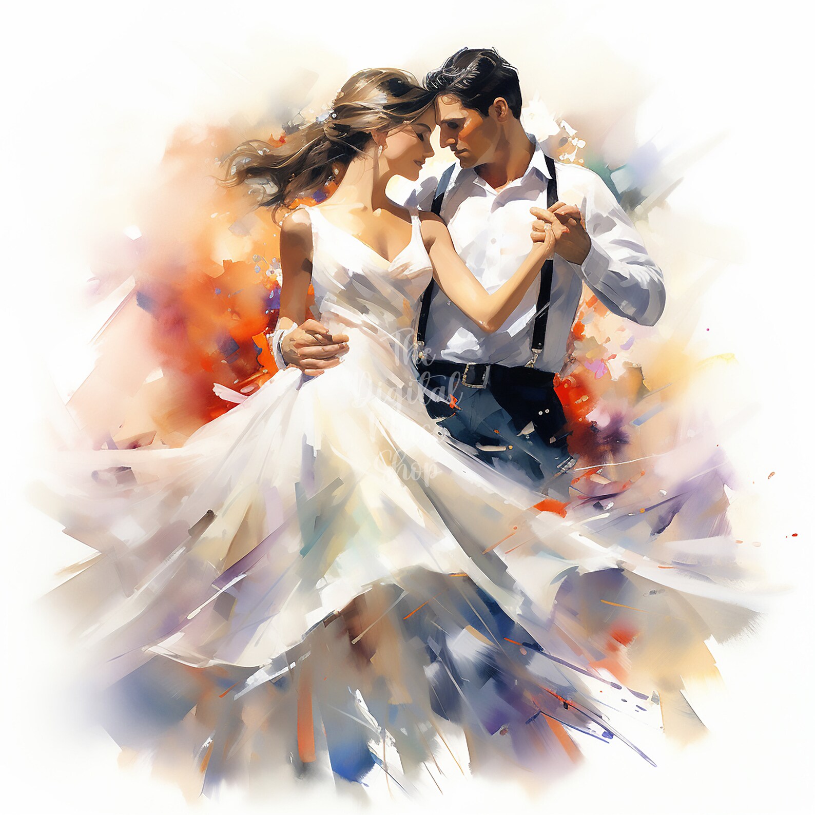 Wedding Dance Clipart 10 High Quality Jpgs Wedding Clipart Watercolor ...