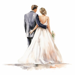 Bride and Groom Clipart, 15 High Quality Jpgs, Wedding Clipart ...