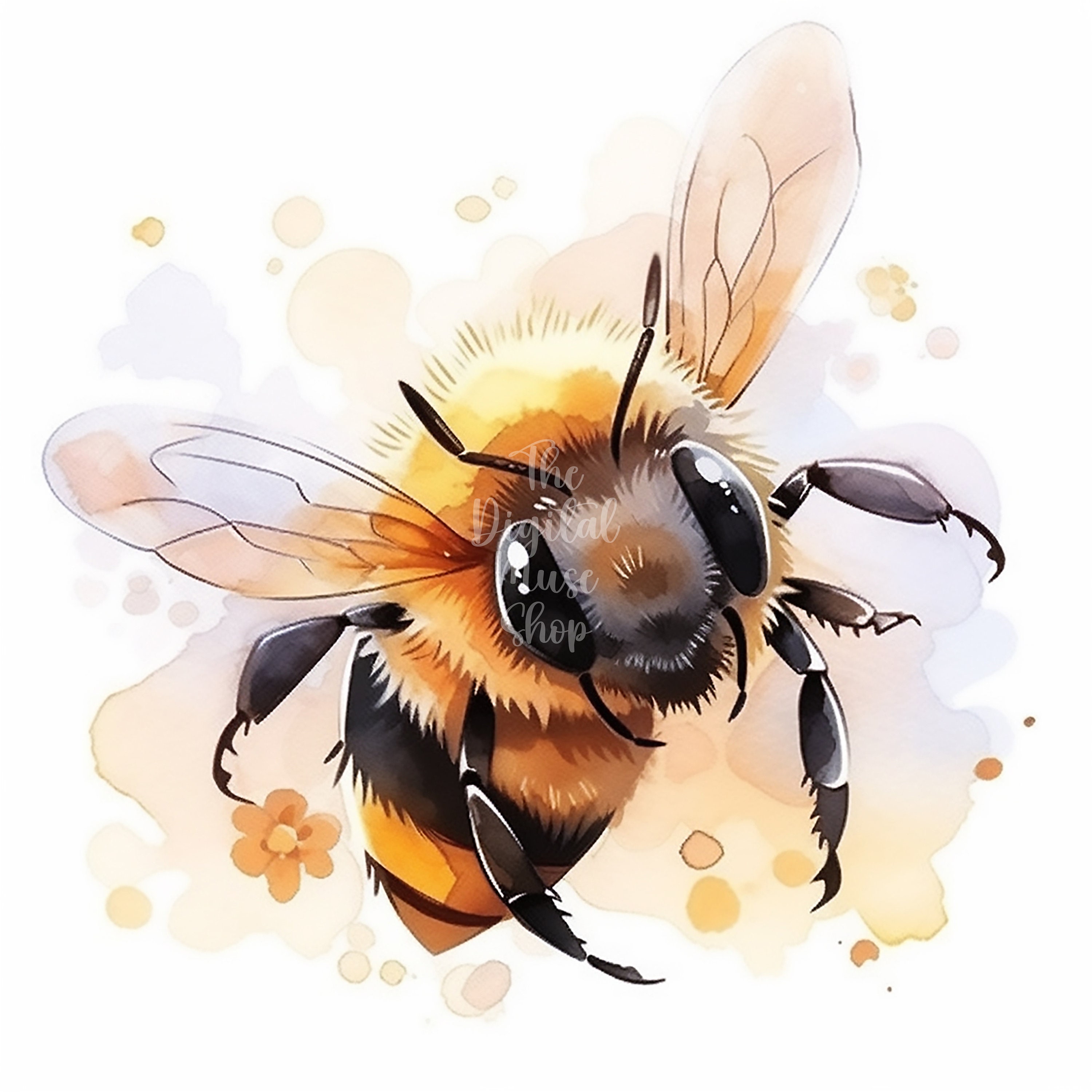 Bumblebee Clipart, 12 High Quality Jpgs Digital Download Card Making ...