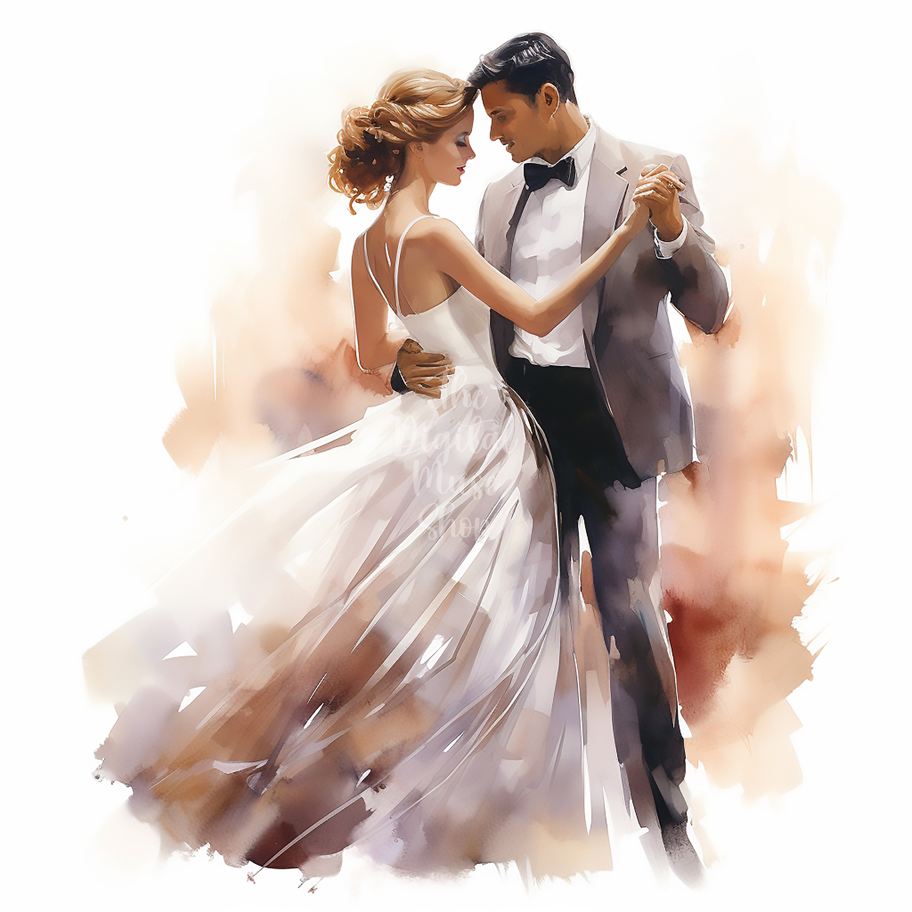 Watercolor Wedding Dance Clipart 12 High Quality Jpgs Wedding Clipart ...