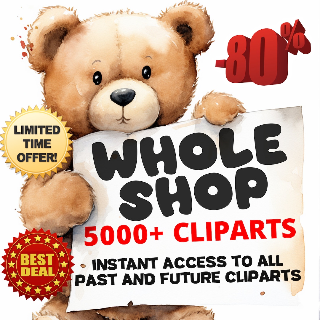 Entire Shop Bundle, Clipart Bundle Mega Bundle Clipart Set Whole Shop ...