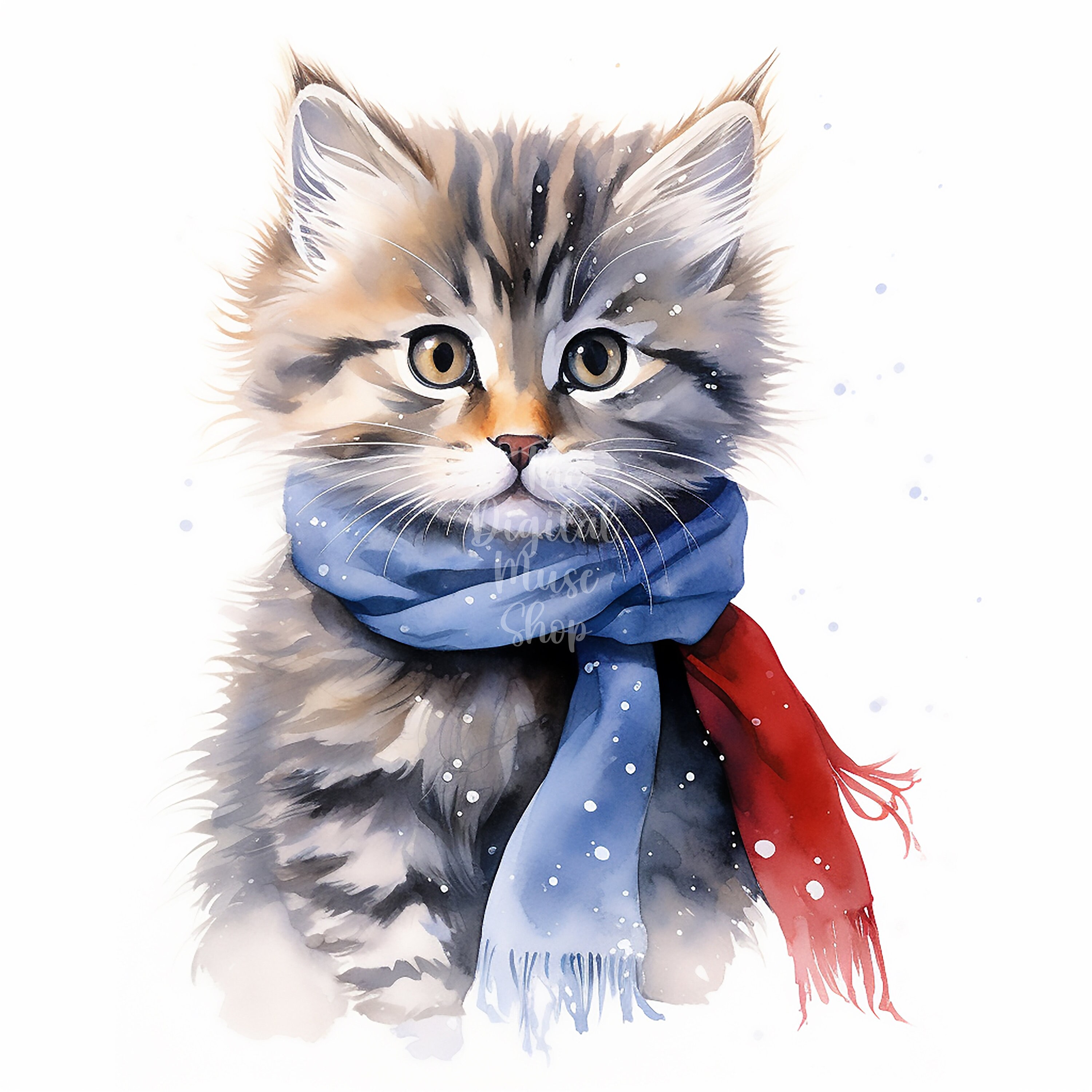 Winter Kitten Clipart Snow Clipart Winter Clipart Cats Clipart - Etsy
