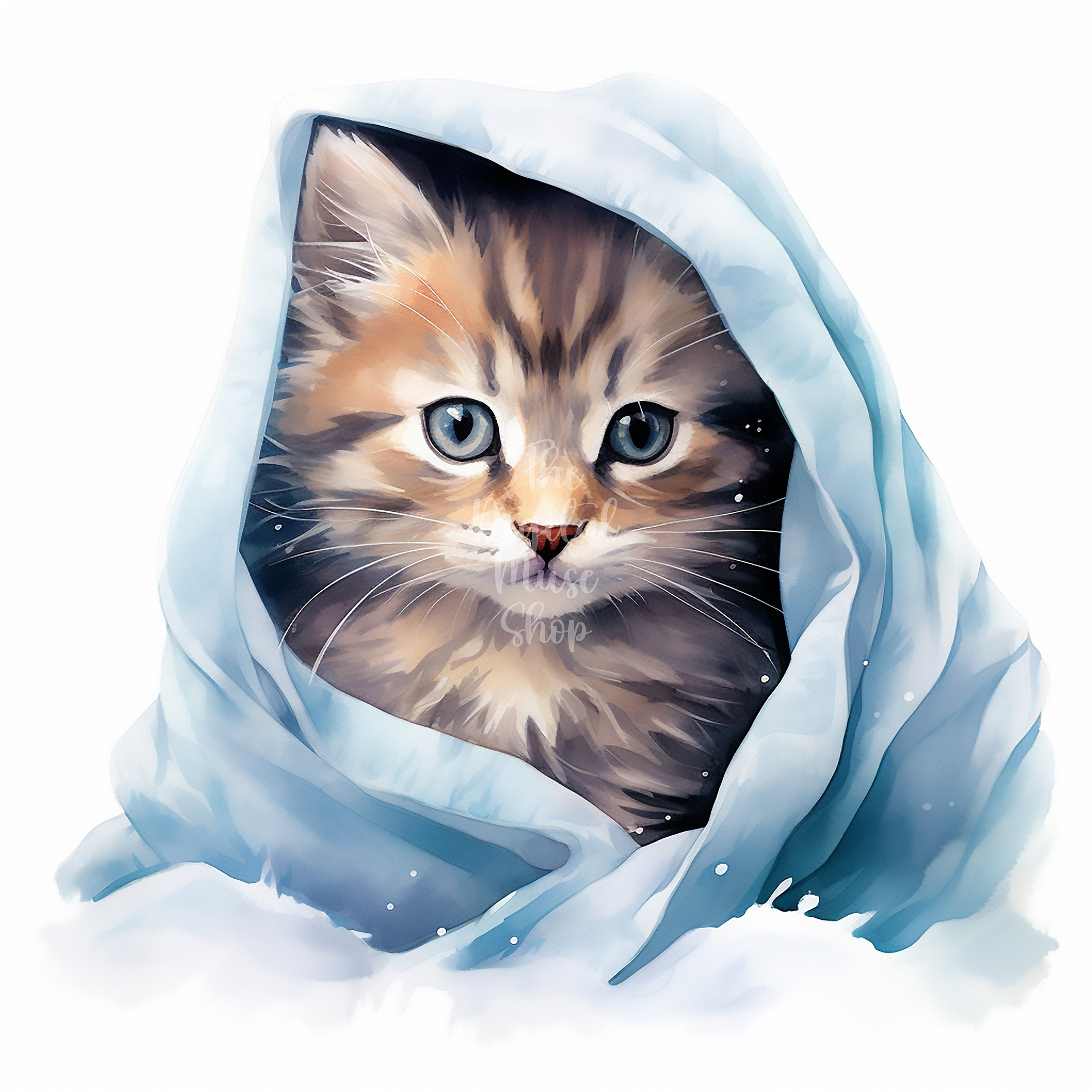 Winter Kitten Clipart 12 High Quality Jpgs Snow Clipart Winter Clipart ...