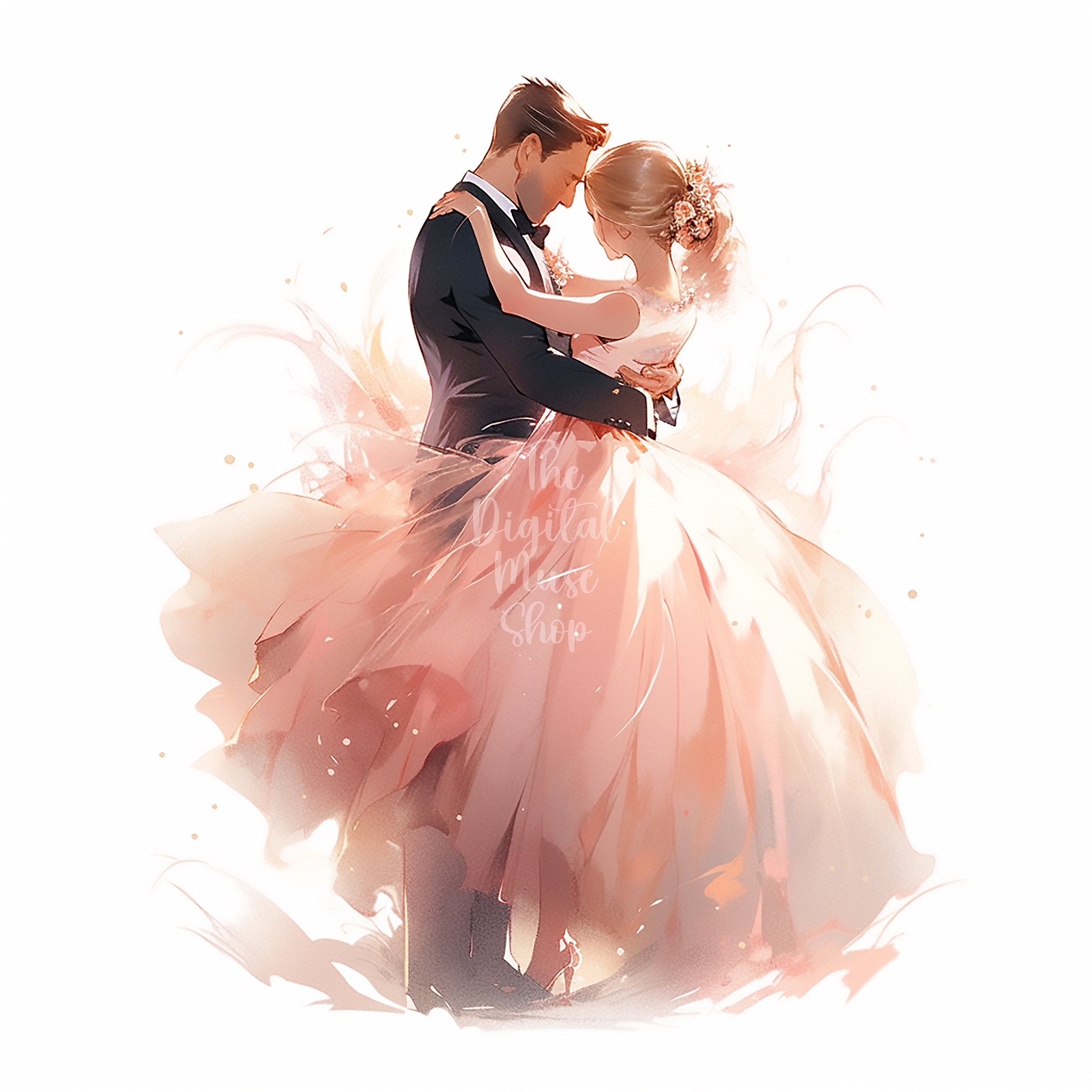 Watercolor Wedding Dance Clipart 10 High Quality Jpgs Wedding ...
