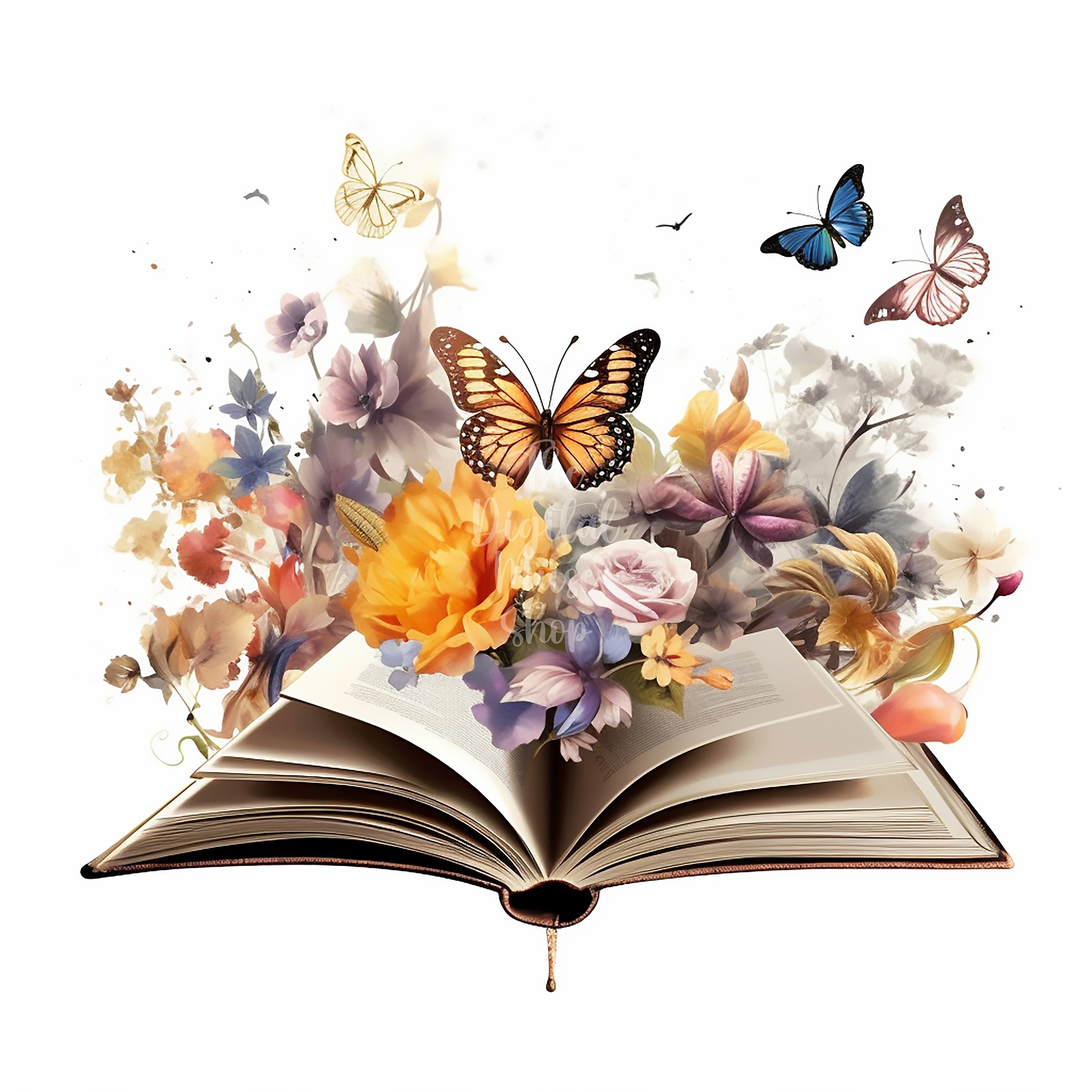 Magical Books Clipart, 12 High Quality Jpgs , Watercolor Clipart ...