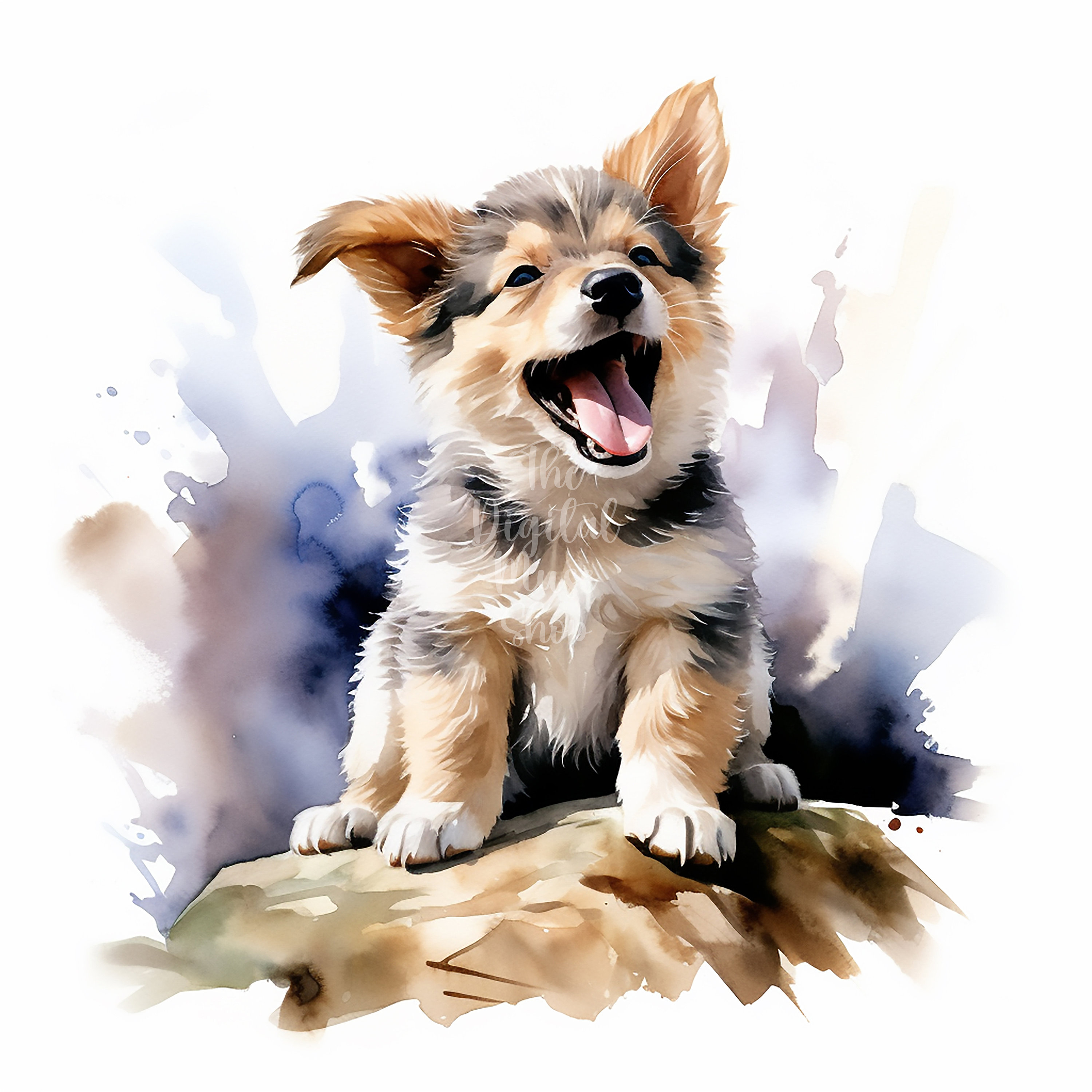 Happy Puppy Clipart Dog Clipart Puppy Watercolor Dog Clip Art ...