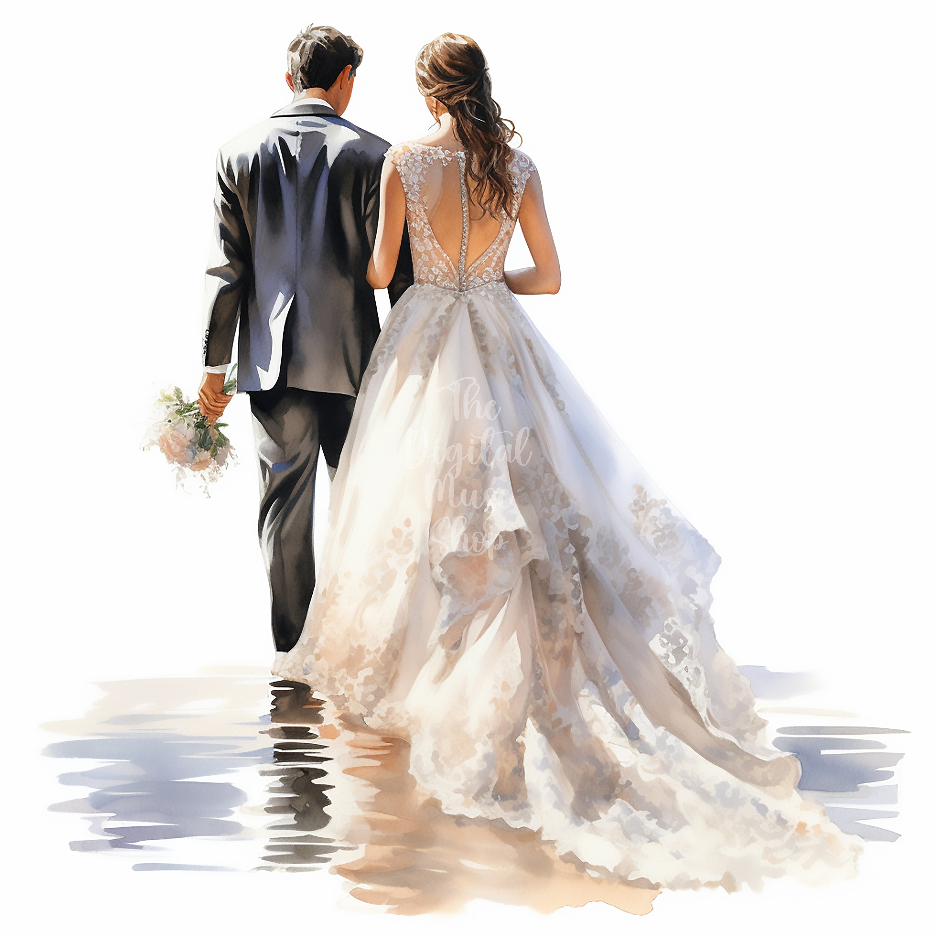 Bride and Groom Clipart, 15 High Quality Jpgs, Wedding Clipart ...