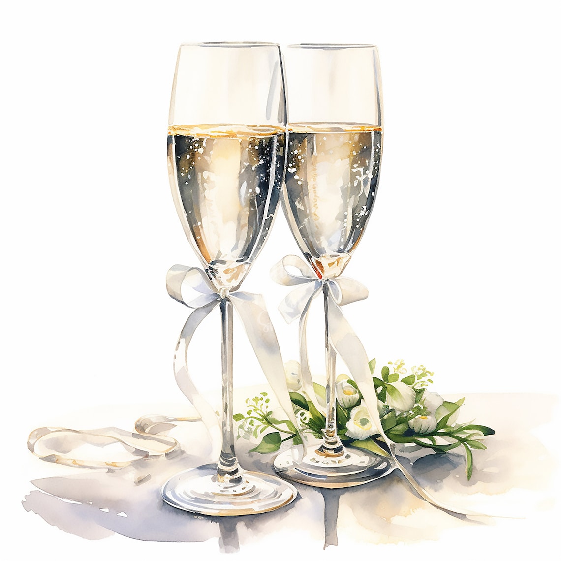 Wedding Glasses Clipart Champagne Glasses Clipart Wedding ...