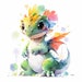 Cute Baby Dragon Clipart Bundle Digital Image for Card Making Scrapbook ...