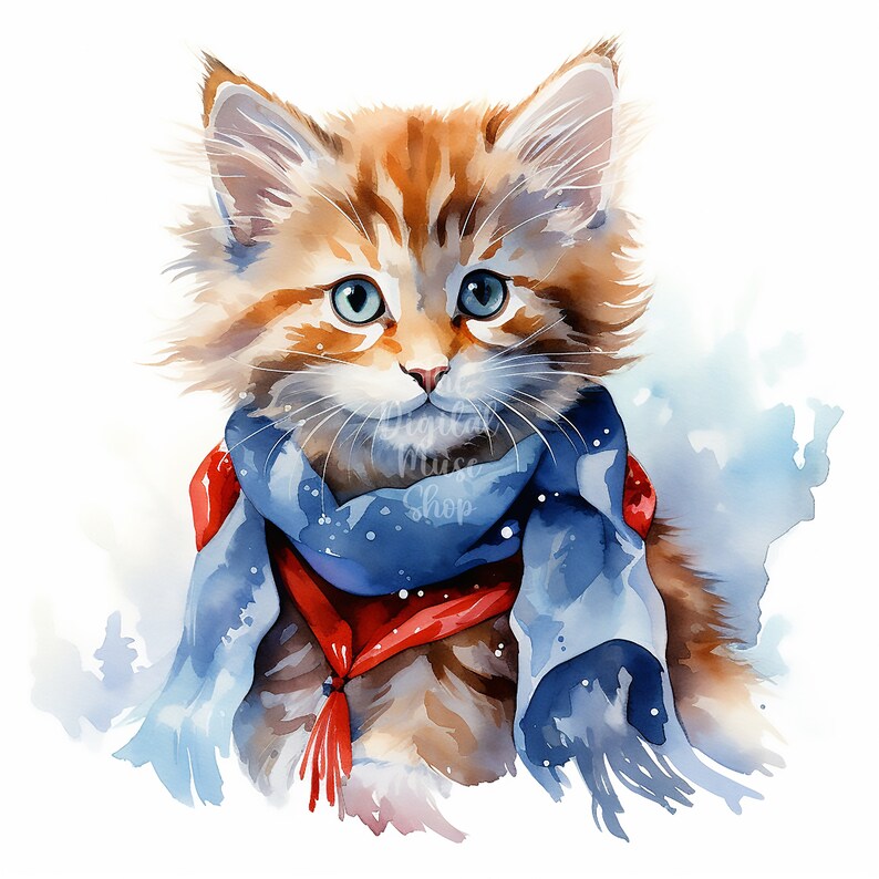 Winter Kitten Clipart Snow Clipart Winter Clipart Cats Clipart Cat Clip ...