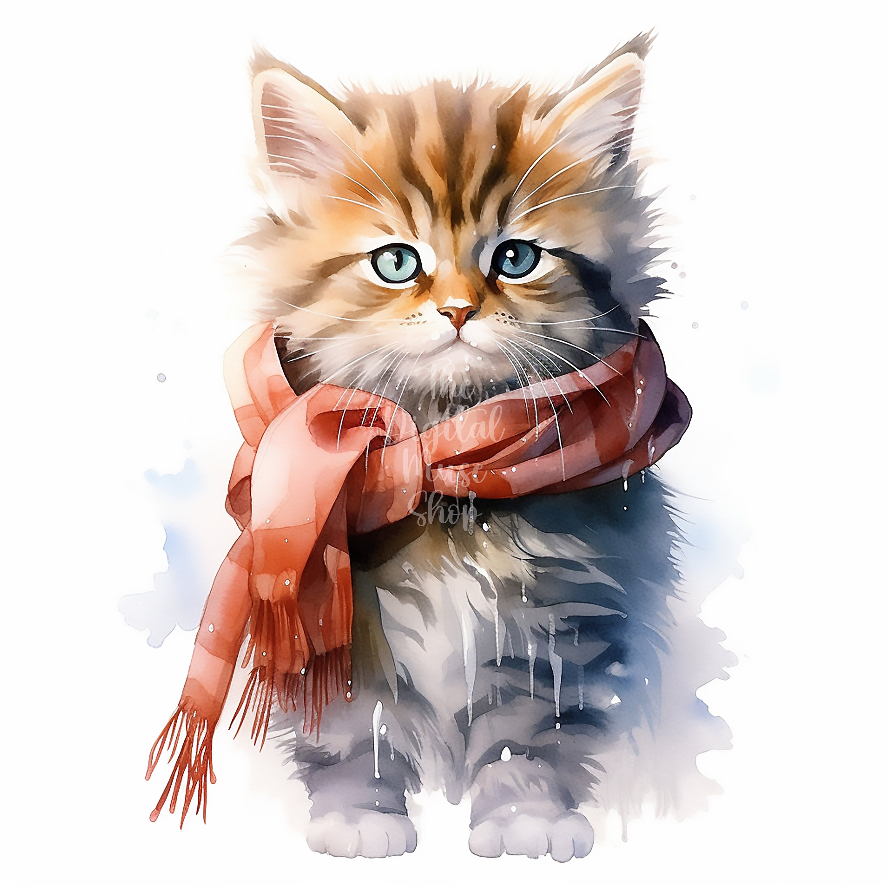 Winter Kitten Clipart Snow Clipart Winter Clipart Cats Clipart - Etsy