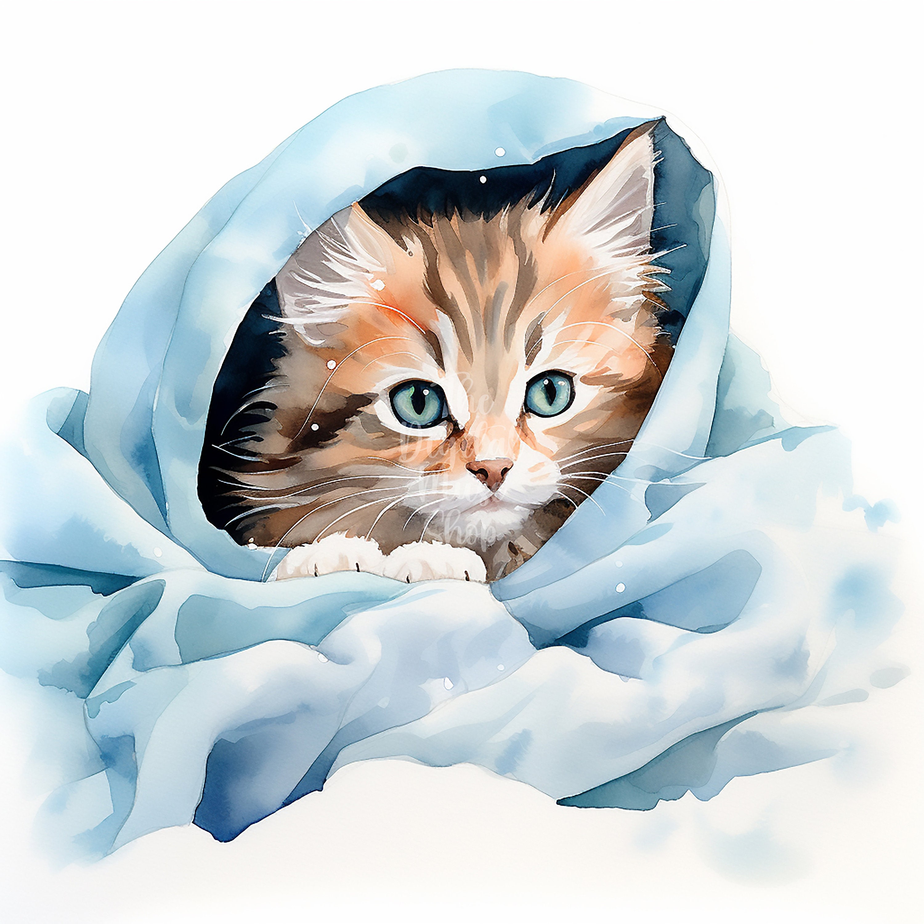 Winter Kitten Clipart 12 High Quality Jpgs Snow Clipart Winter Clipart ...