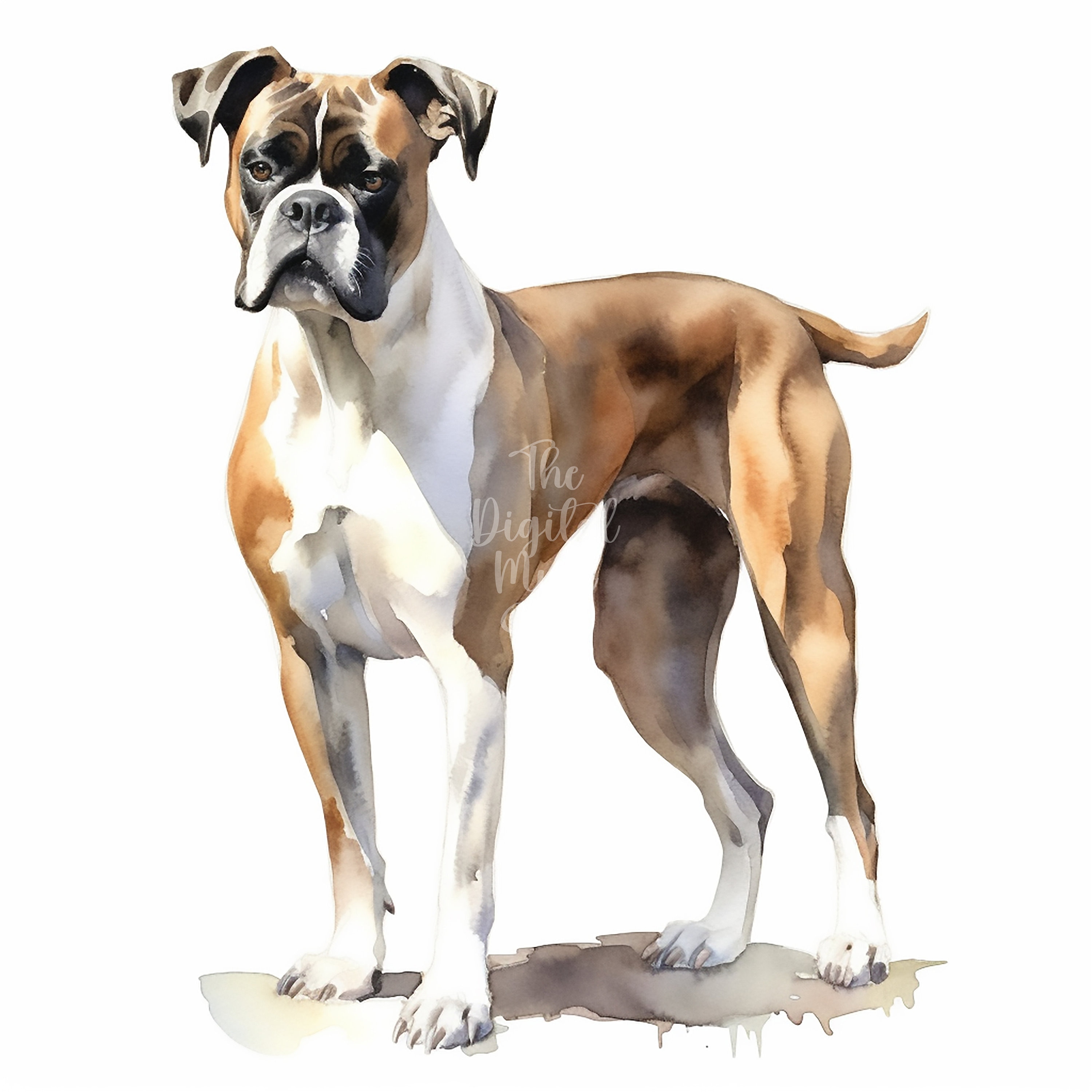 Boxer Clipart 10 High Quality Jpgs Watercolor Clipart Clip - Etsy