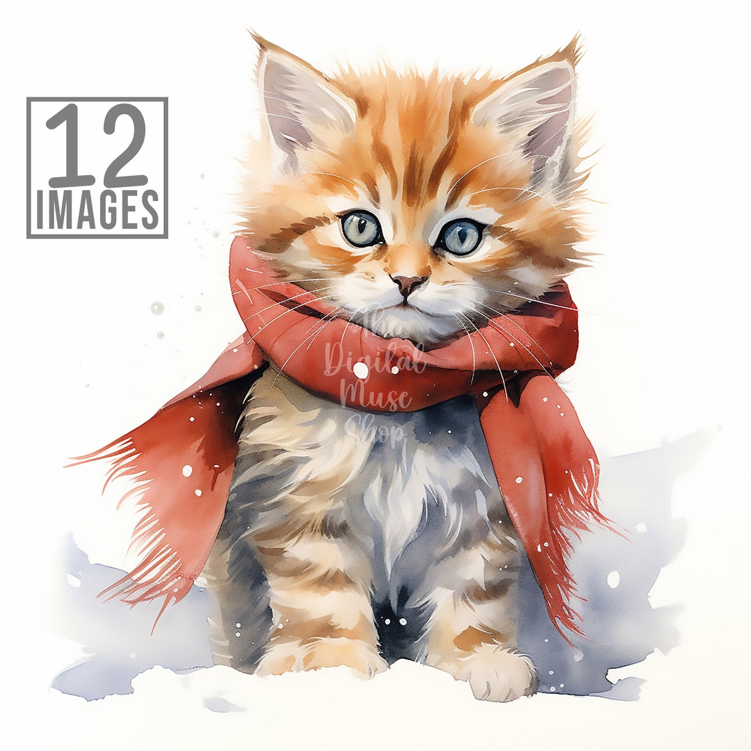 Winter Kitten Clipart Snow Clipart Winter Clipart Cats Clipart Cat Clip ...