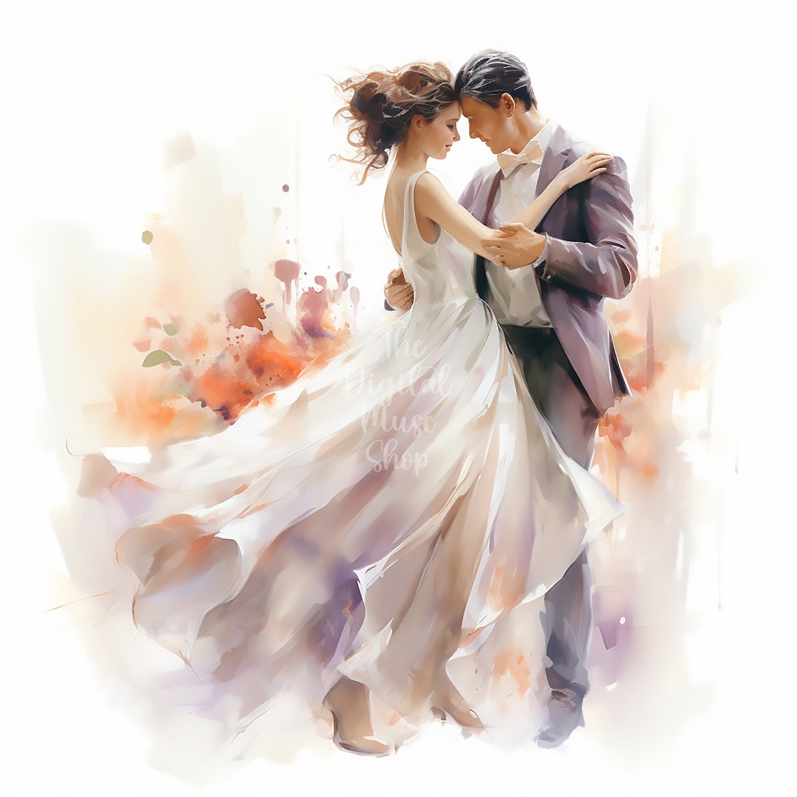 Watercolor Wedding Dance Clipart 12 High Quality Jpgs Wedding Clipart ...