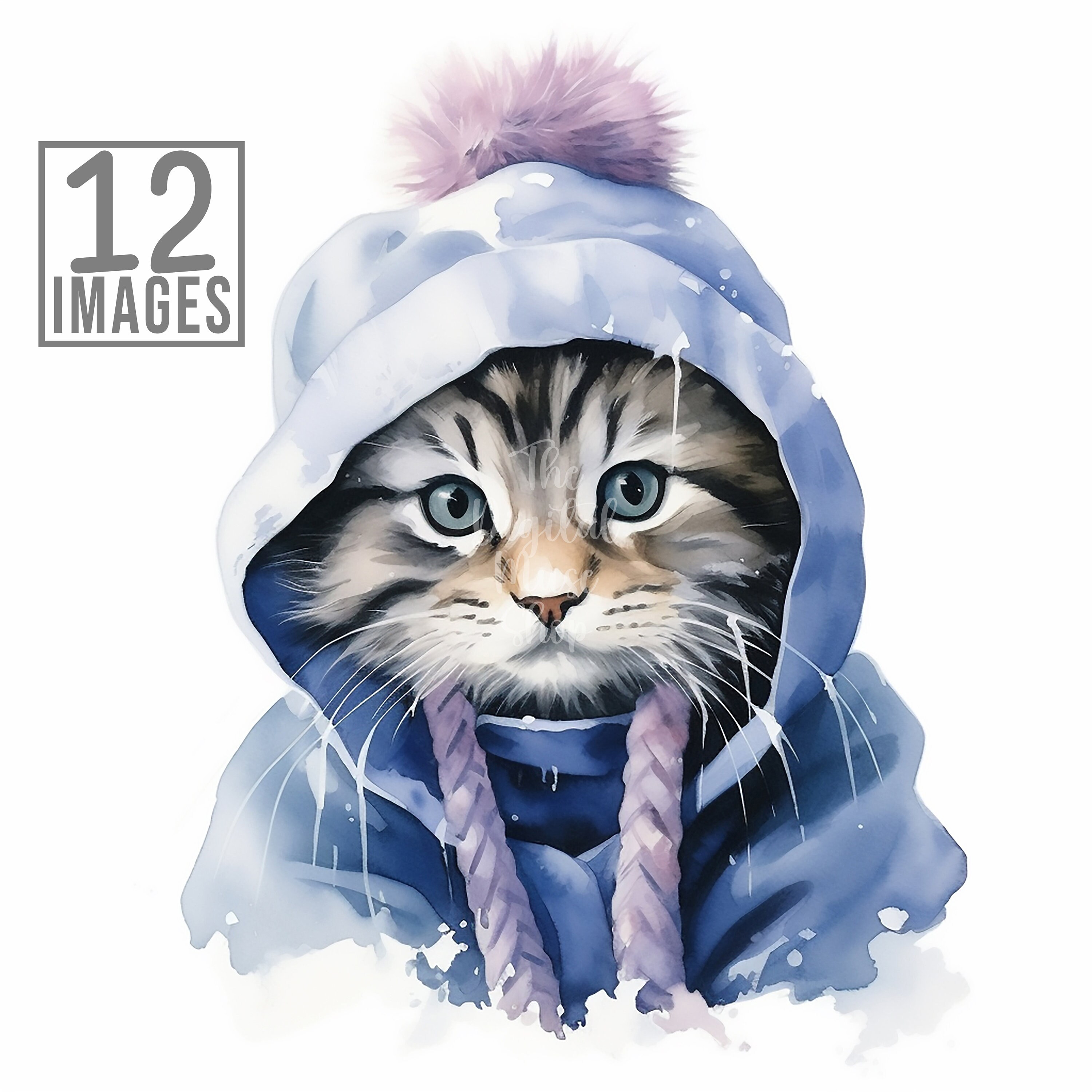 Winter Kitten Clipart Snow Clipart Winter Clipart Winter Clip Art Cats ...