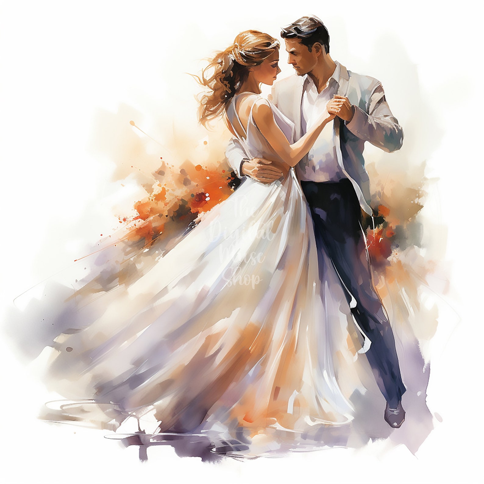 Wedding Dance Clipart 10 High Quality Jpgs Wedding Clipart Watercolor ...