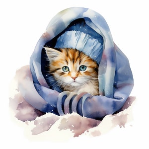 Winter Kitten Clipart Snow Clipart Winter Clipart Winter Clip Art Cats ...