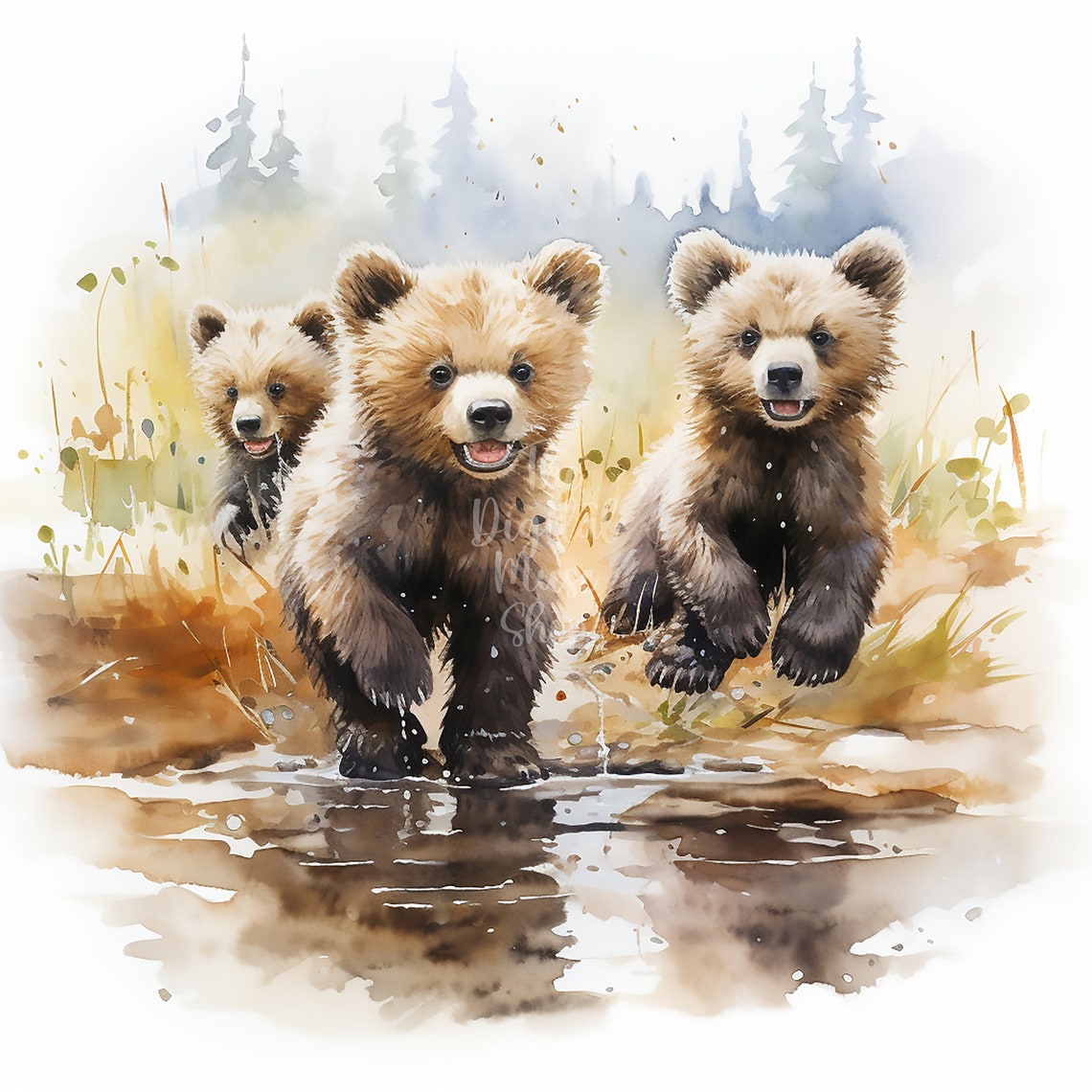 Bear Cubs Clipart Bear Clipart Digital Download Clipart Cute - Etsy