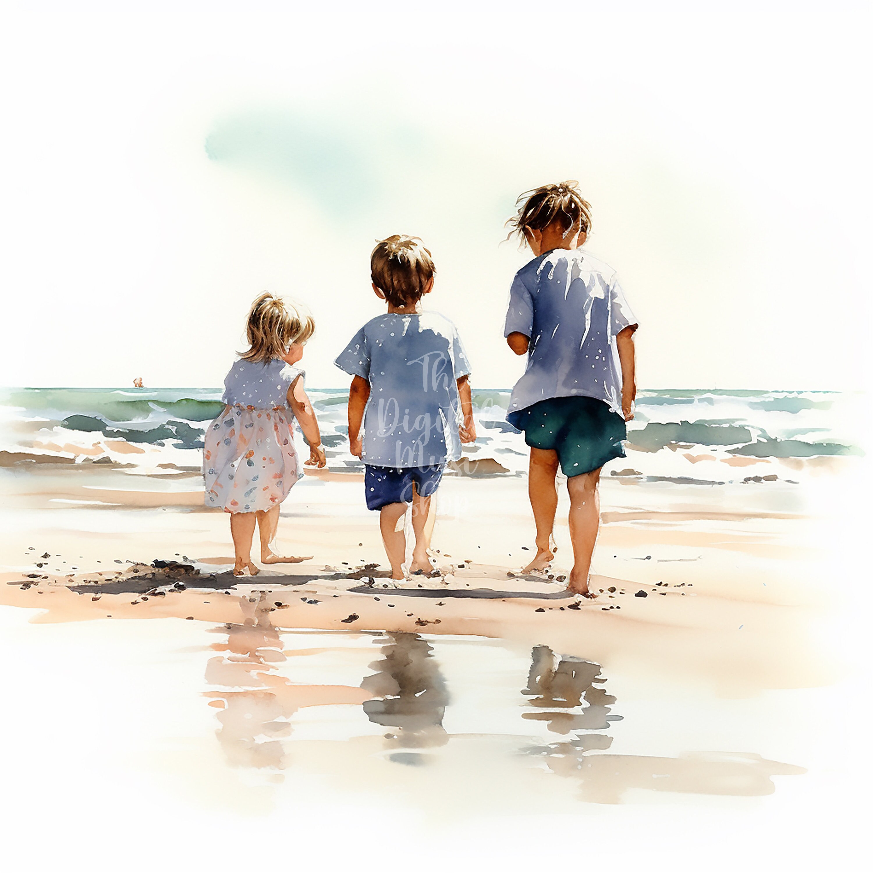 Kids at the Beach Clipart Kids Clipart Children Clipart Summer Vacation ...