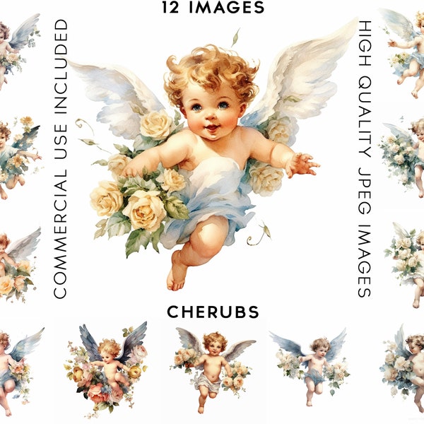 Cherub Art - Etsy