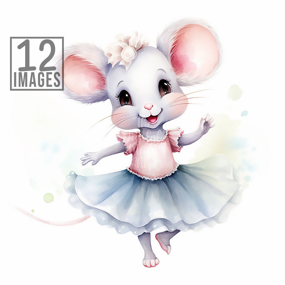 Ballerina Clipart Mice Clipart Nursery Animals Digital Mouse Clipart ...