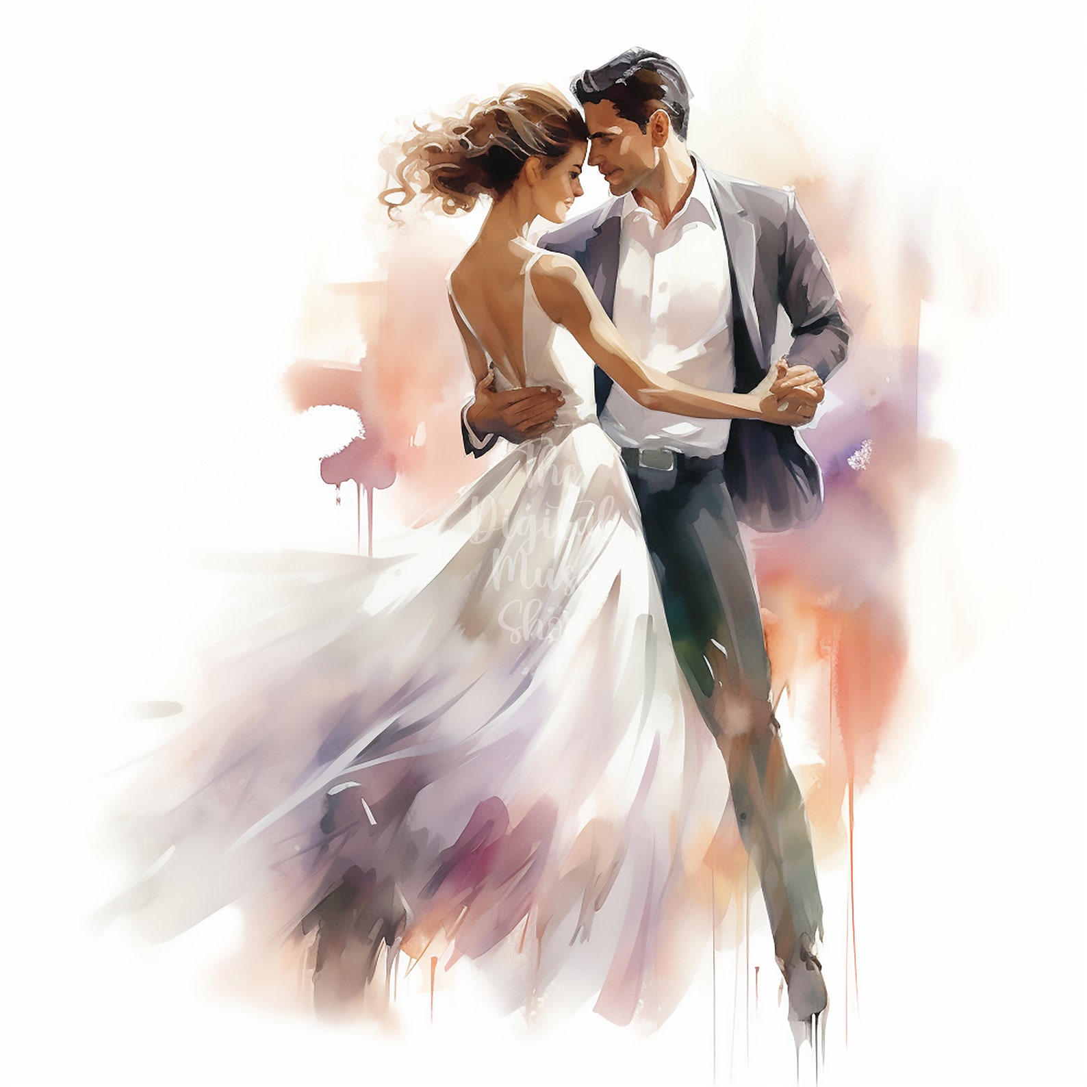 Watercolor Wedding Dance Clipart 12 High Quality Jpgs Wedding Clipart ...