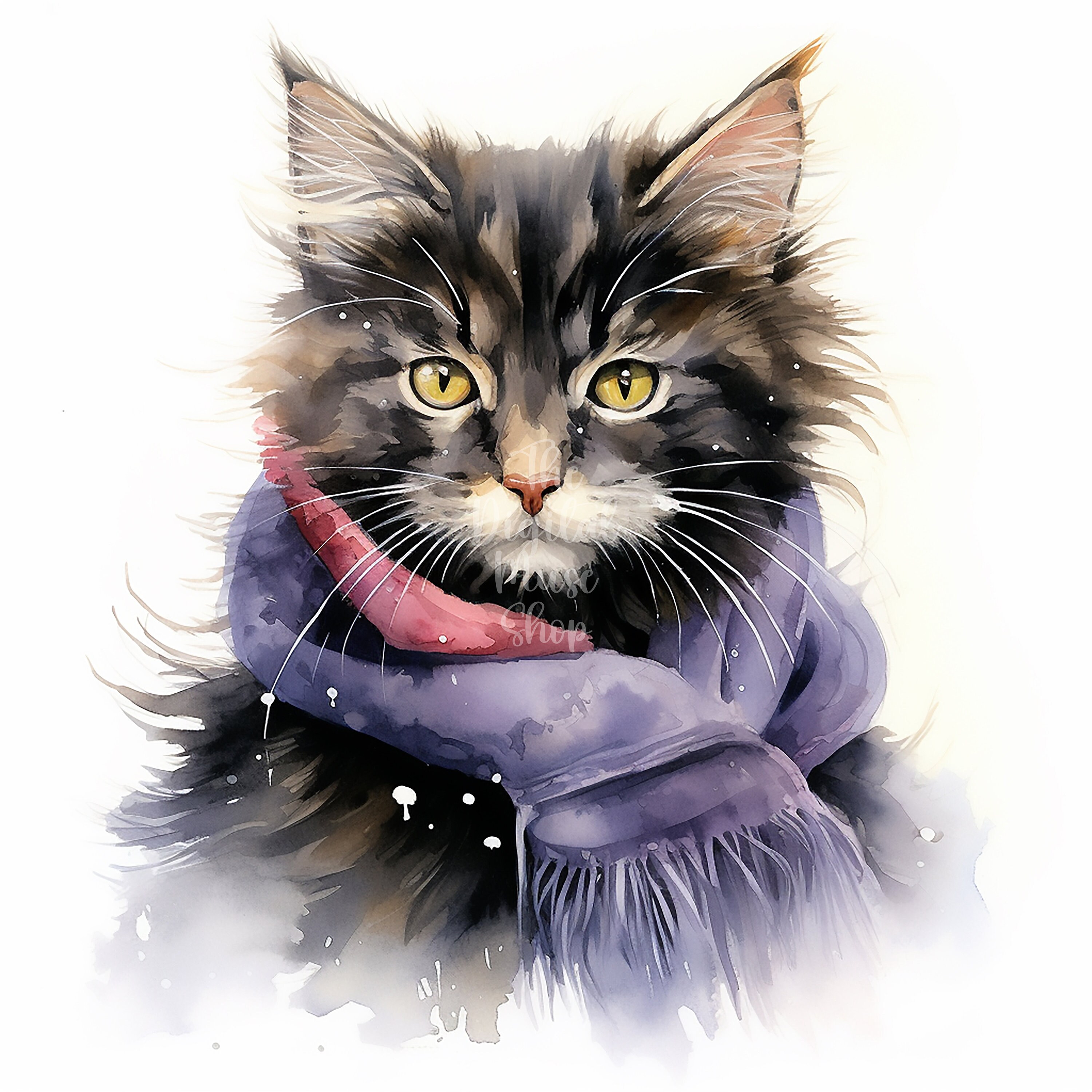 Winter Kitten Clipart Snow Clipart Winter Clipart Cats Clipart - Etsy