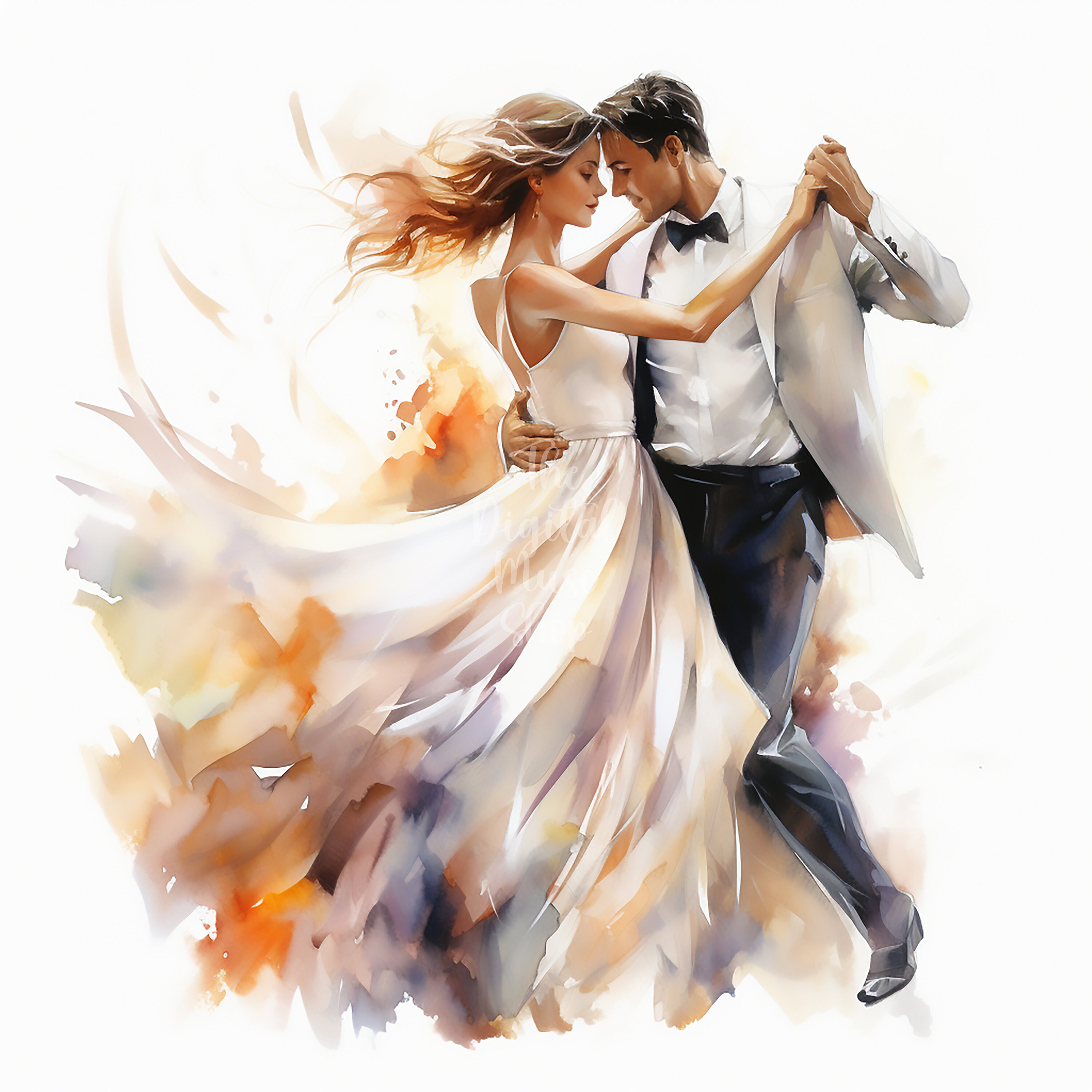 Watercolor Wedding Dance Clipart 12 High Quality Jpgs Wedding - Etsy UK