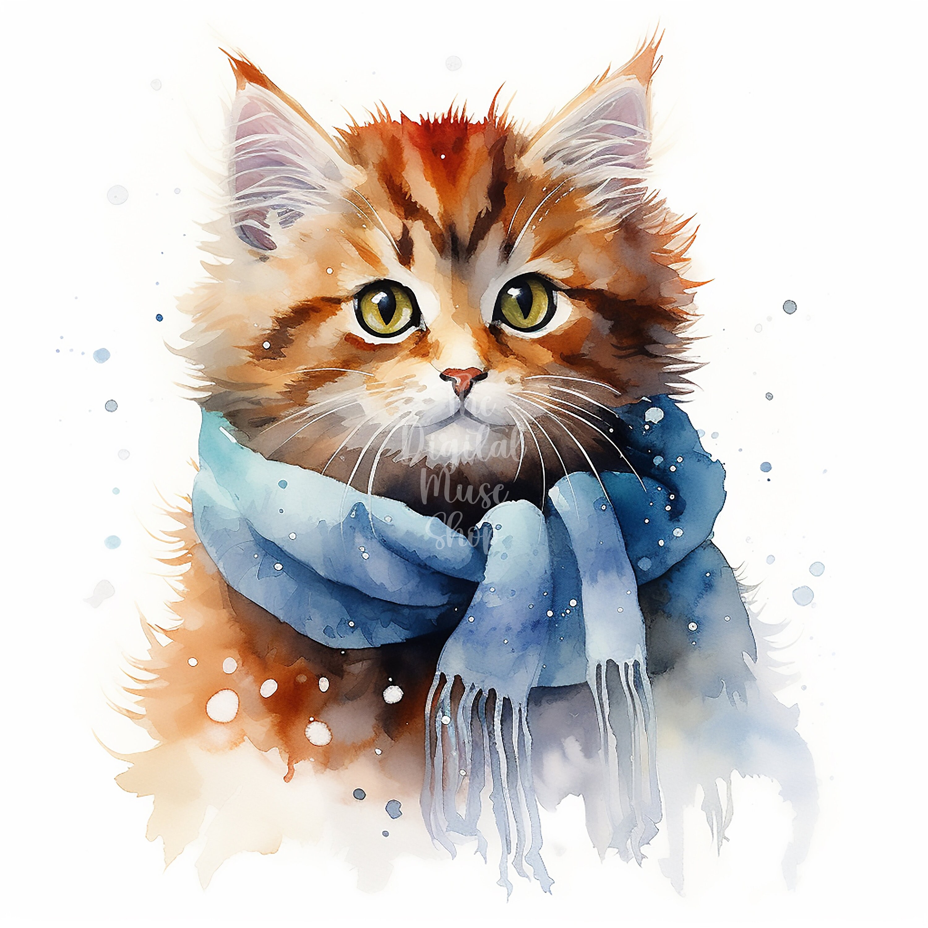 Winter Kitten Clipart Snow Clipart Winter Clipart Cats Clipart - Etsy