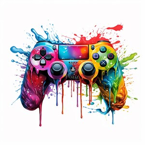 Game Controller Clipart, Game Clipart Digital Paper Craft Card Making ...