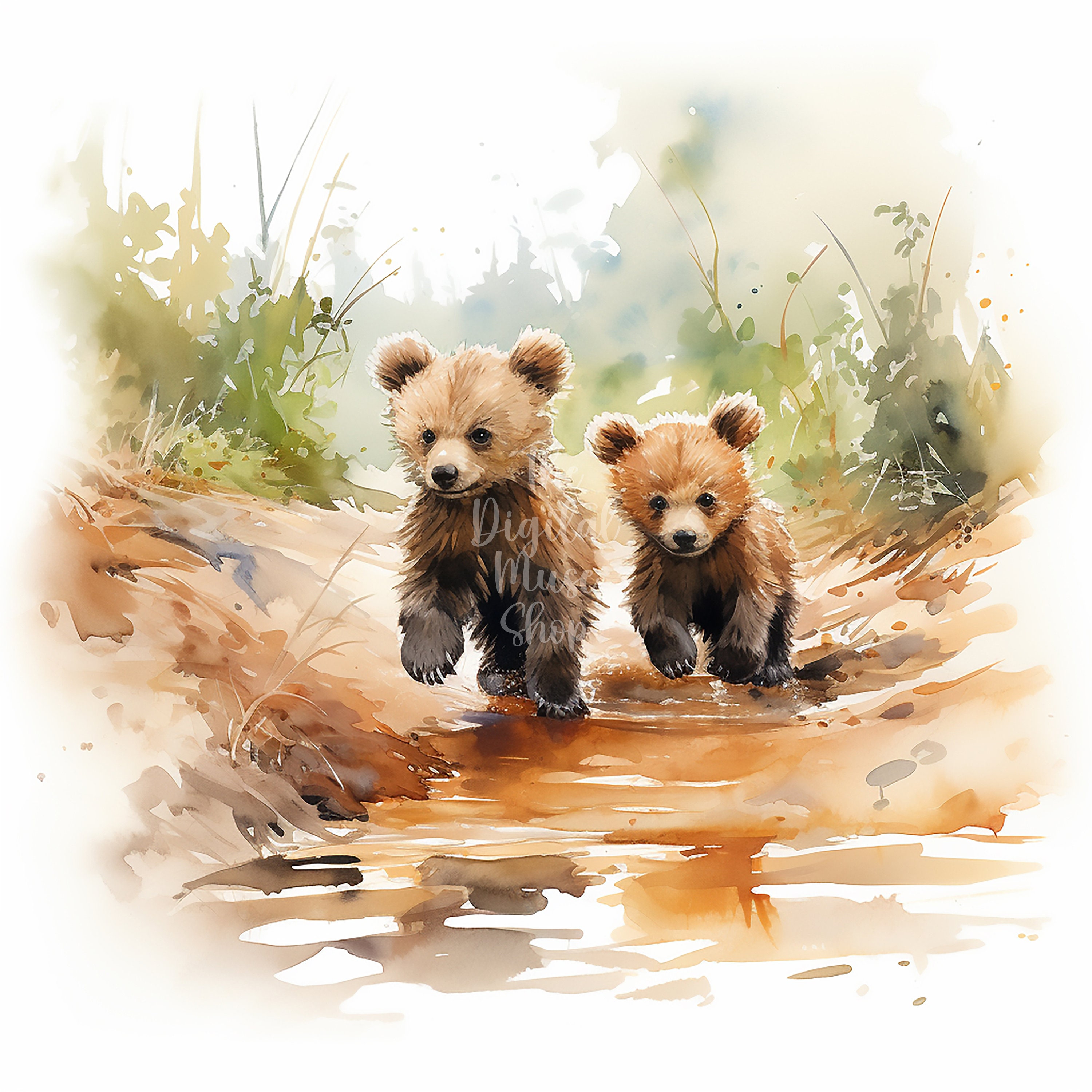 Bear Cubs Clipart Bear Clipart Digital Download Clipart Cute - Etsy