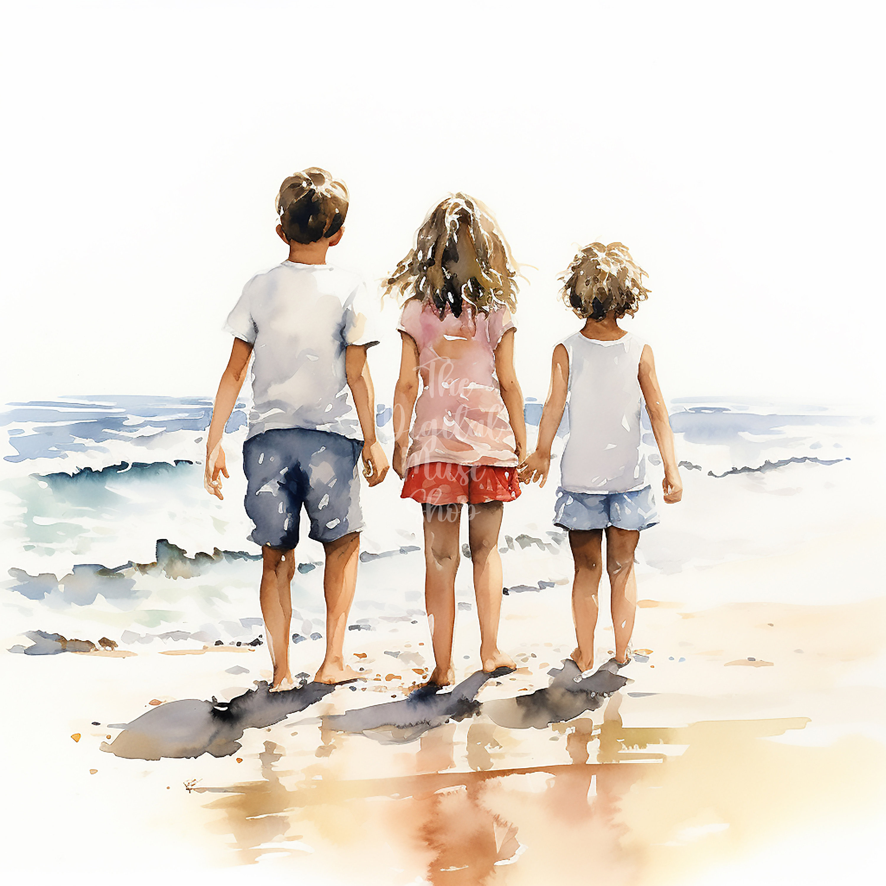 Kids at the Beach Clipart Kids Clipart Children Clipart Summer Vacation ...