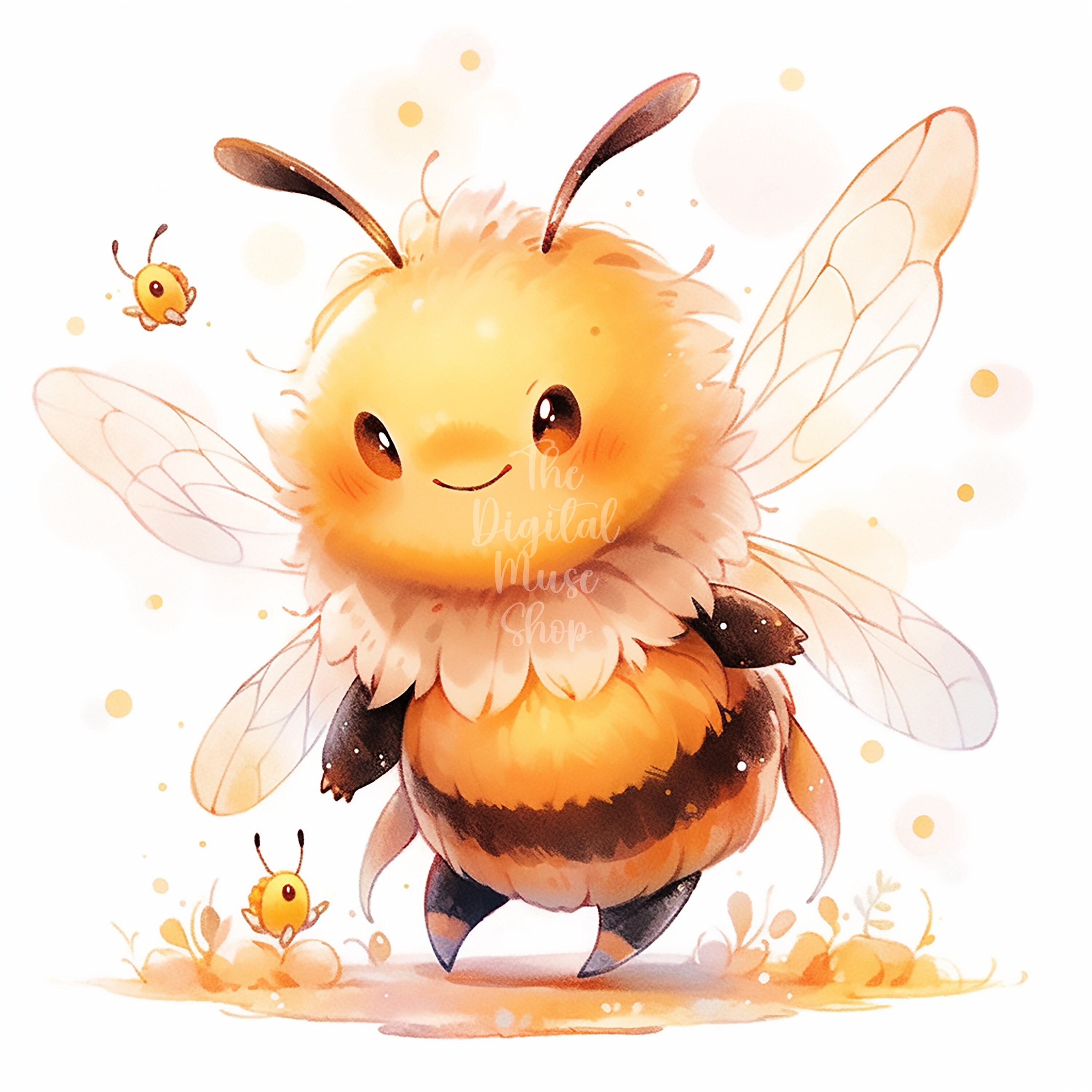 Bumblebee Clipart, 10 High Quality Jpgs, Digital Download Card Making ...