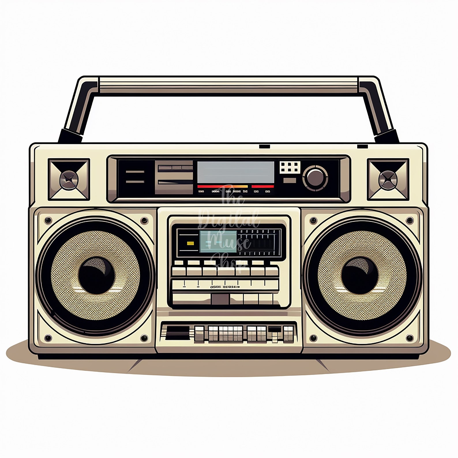 Boombox Clipart Music Illustration 80s Clipart Digital Image for Card ...