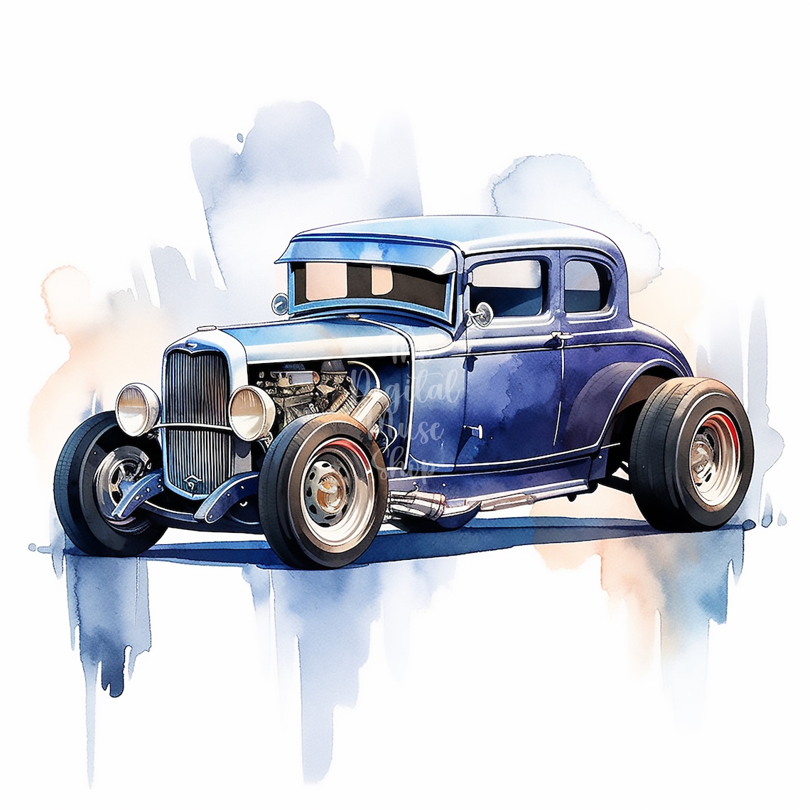 Hot Rods Clipart, 12 High Quality JPG, Commercial Use, Card Making ...