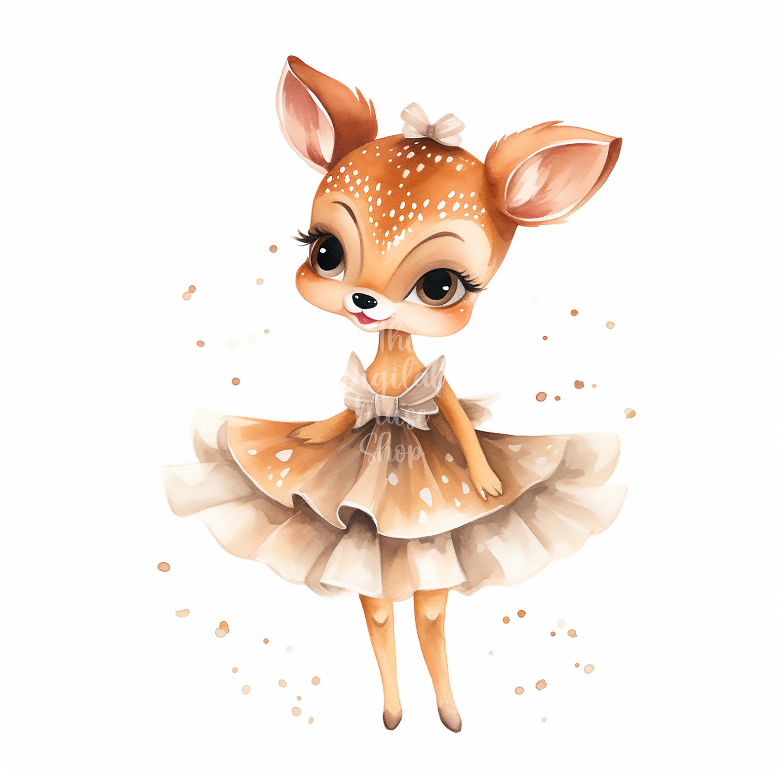 Ballerina Clipart Fawn Deer Clipart Fawn Nursery Decor Printables for ...