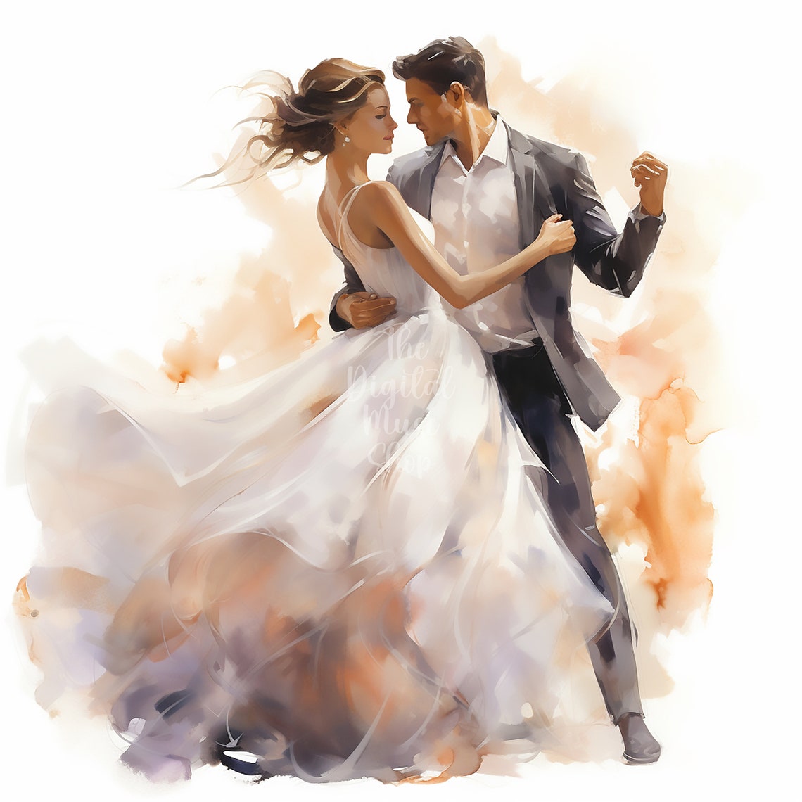 Watercolor Wedding Dance Clipart 12 High Quality Jpgs Wedding Clipart ...